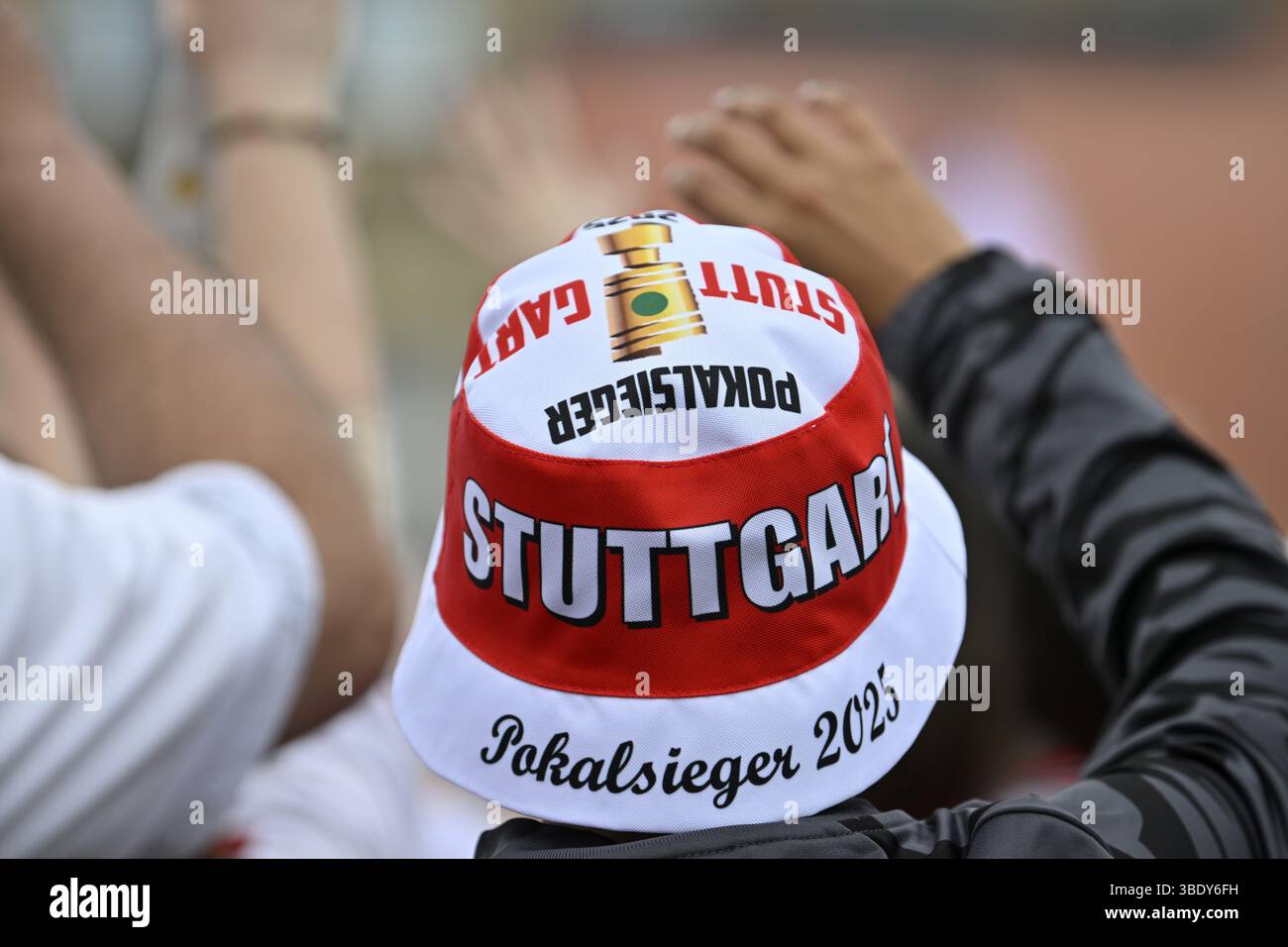 Fan clothing, hat, cap, Cup Winner 2025 lettering, victory celebration ...