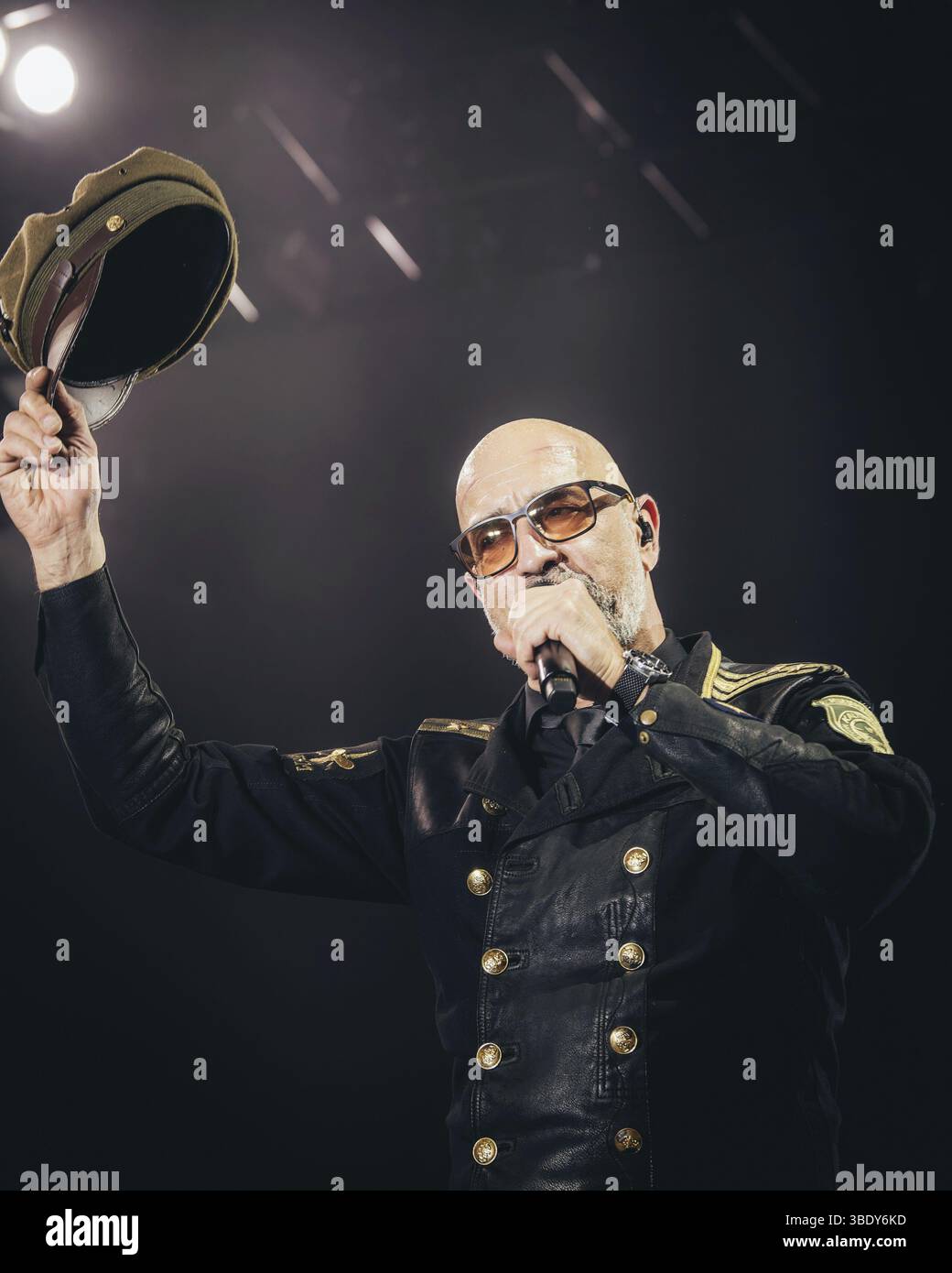 Alexander Wesselsky, singer of Eisbrecher live on Kaltfront Tour 2025 ...