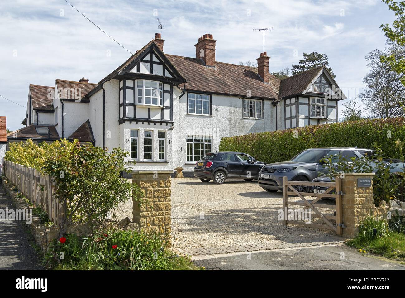 Half-timbered house, Broadway, Worcestershire, The Cotswolds, England ...