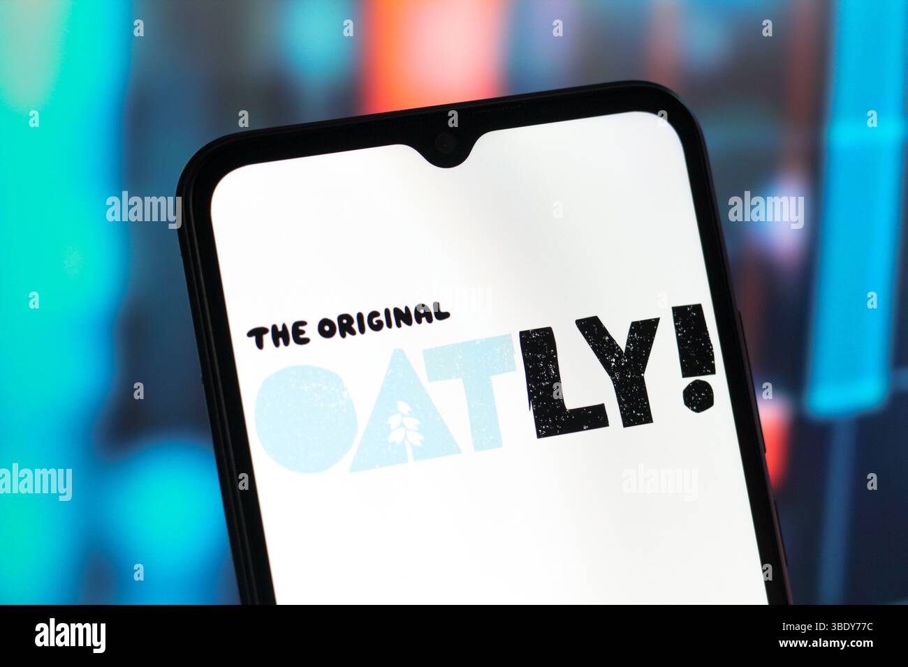Canada. 26th May, 2025. In this photo illustration, the Oatly Group logo is seen displayed on a ...