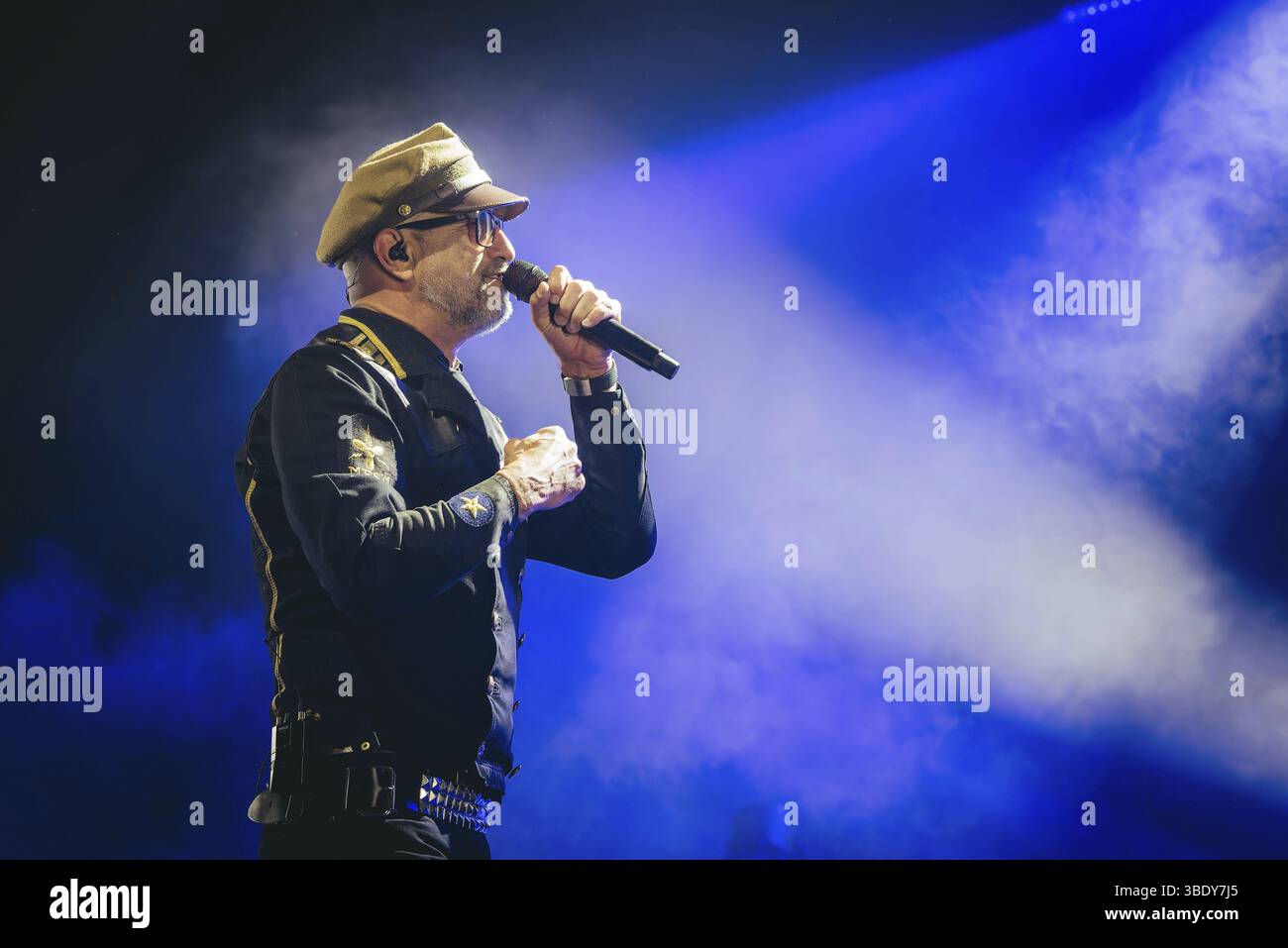 Alexander Wesselsky, singer of Eisbrecher live on Kaltfront Tour 2025 ...