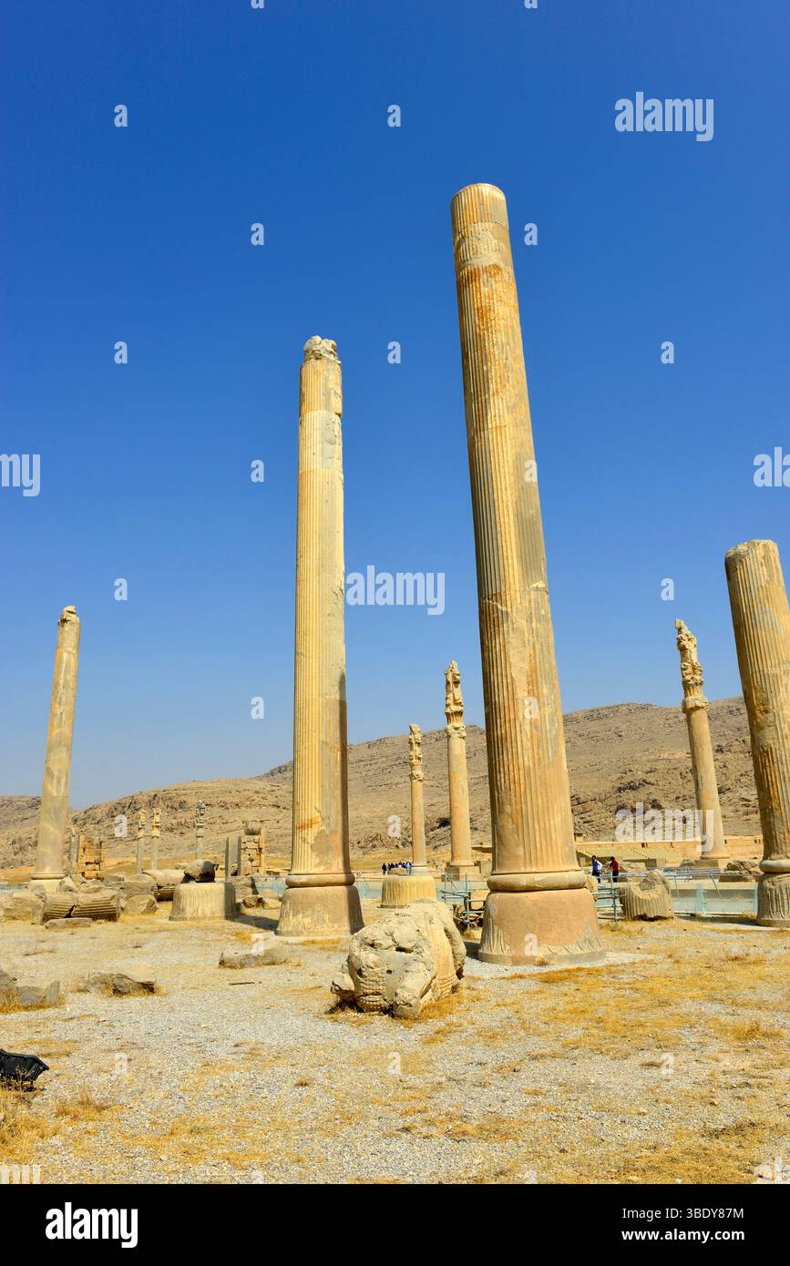 Iran,environs de Chiraz, le site archéologique de Persépolis / The ...