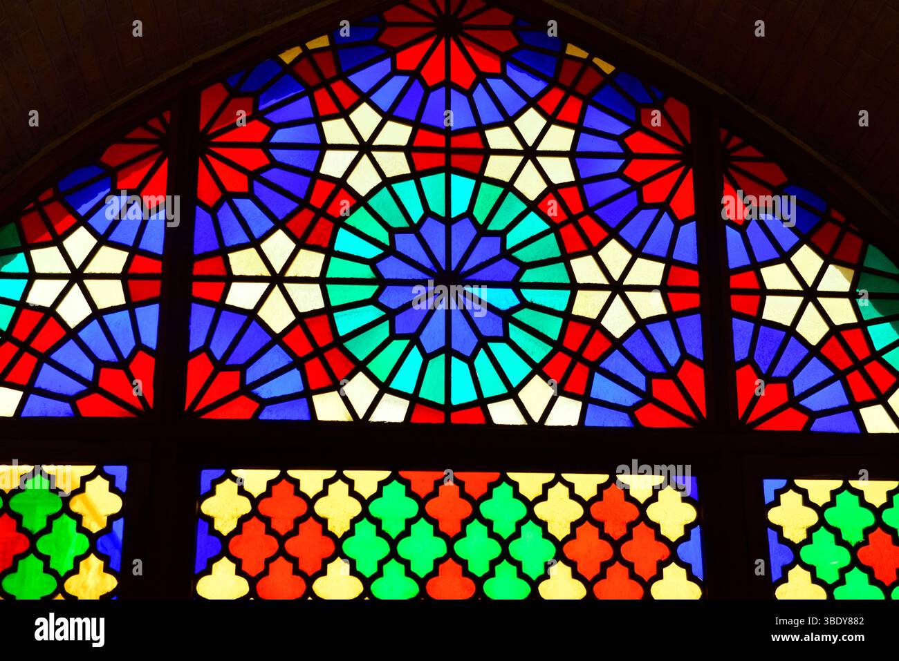 Moyen-Orient, Iran, Chiraz,Mosquée Nasir-al-Molk, gros plan sur des ...