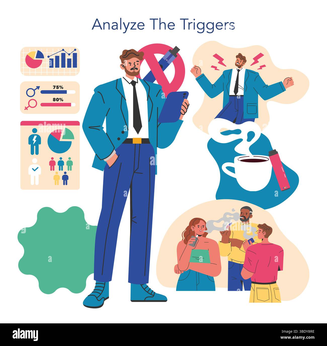 Stop smoking awareness campaign focusing on identifying triggers. The ...