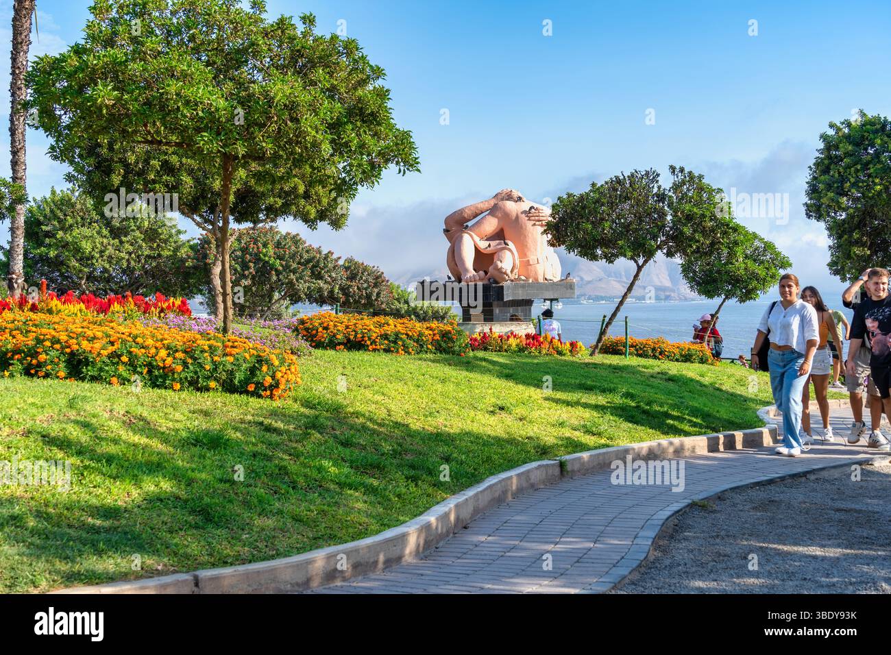 Lima, Peru - March 11, 2025: Idyllic scene from Parque del Amor with ...