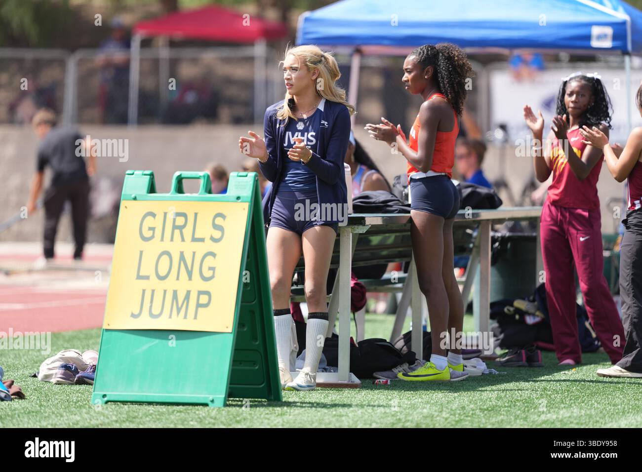 Transgender athlete AB Hernandez of Jurupa Valley watches during the ...