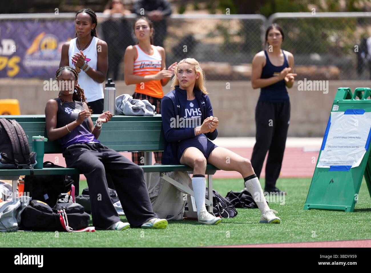Transgender athlete AB Hernandez of Jurupa Valley watches during the ...