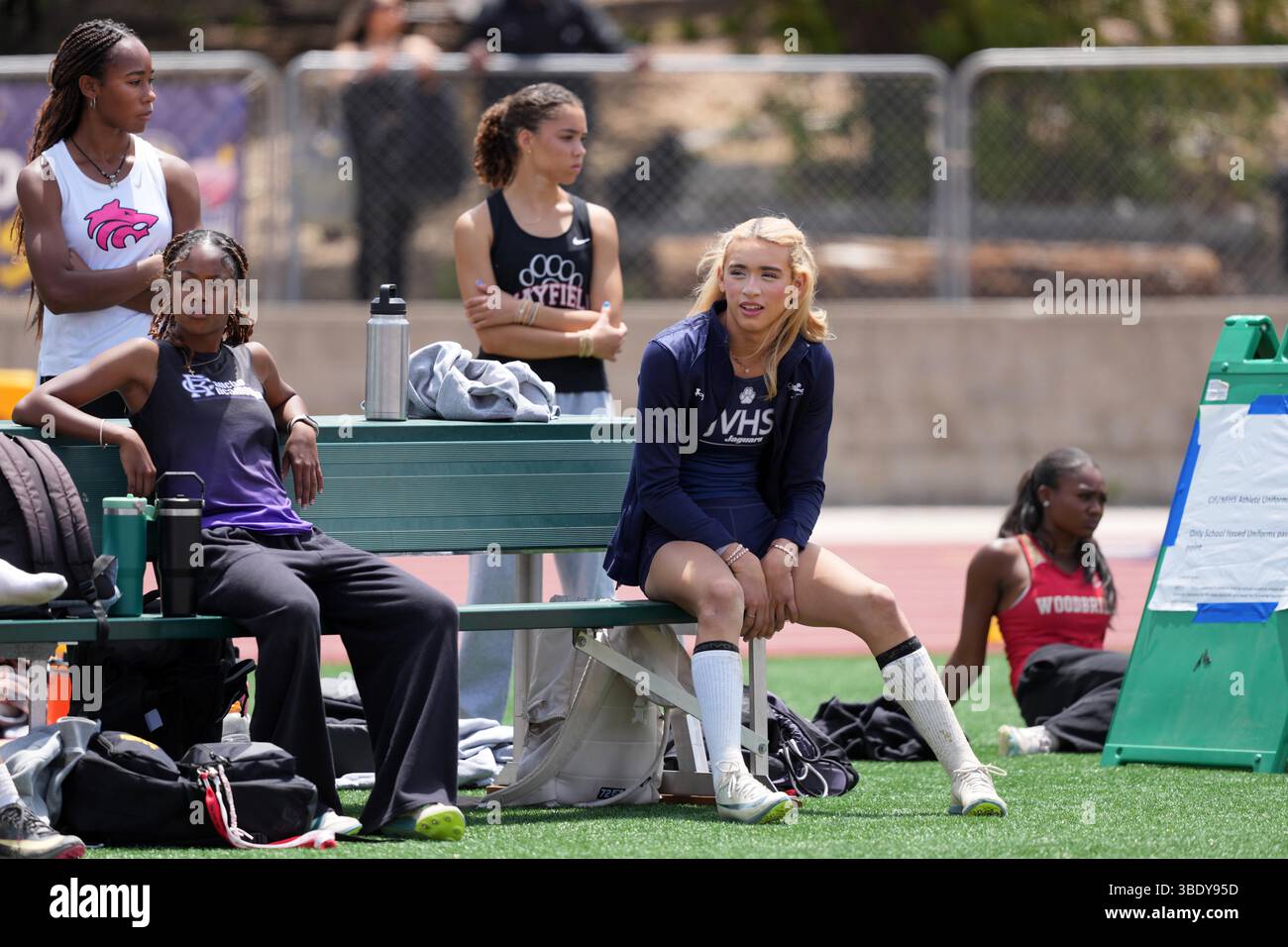 Transgender athlete AB Hernandez of Jurupa Valley watches during the ...