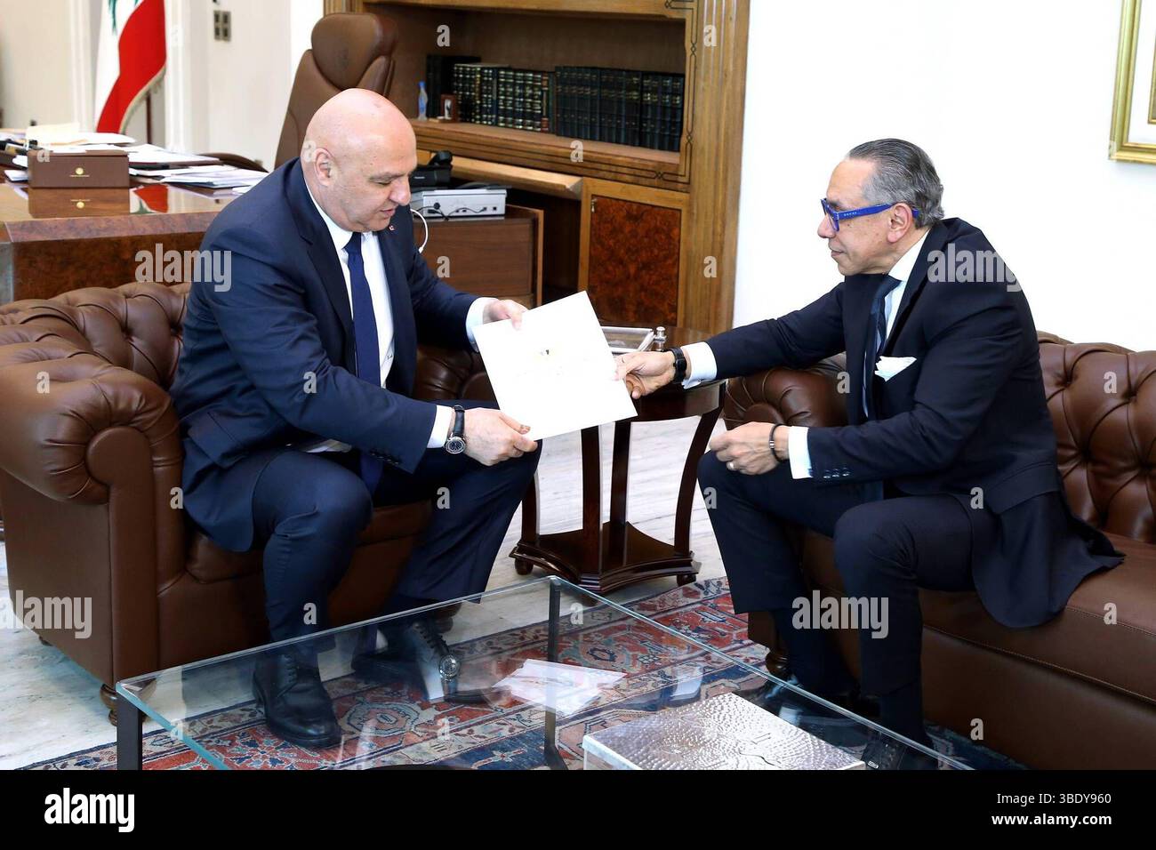 Lebanese President, Joseph Aoun, meets with Egyptian Ambassador to ...