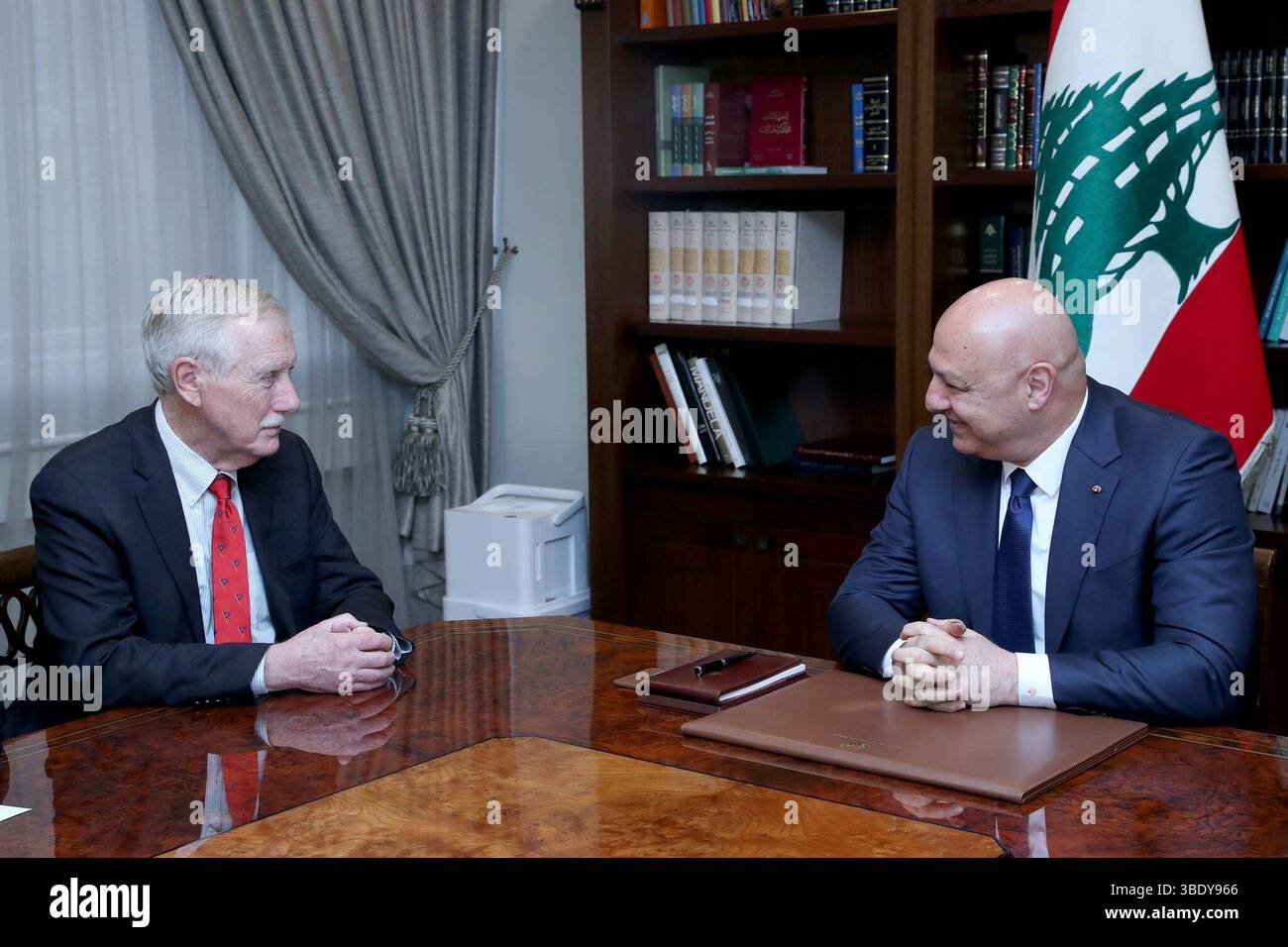 Lebanese President Joseph Aoun meets with a U.S. delegation headed by ...