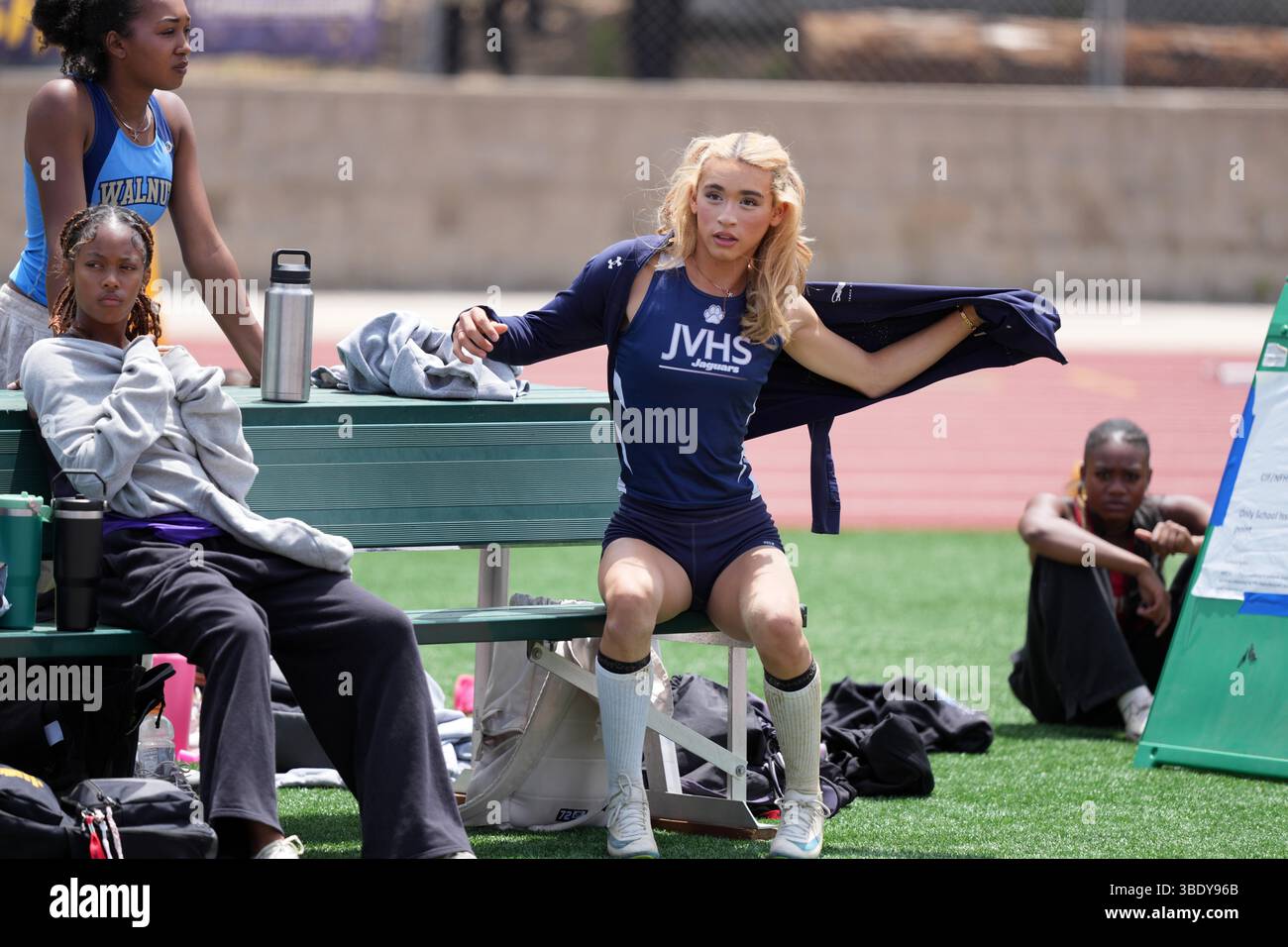 Transgender athlete AB Hernandez of Jurupa Valley watches during the ...
