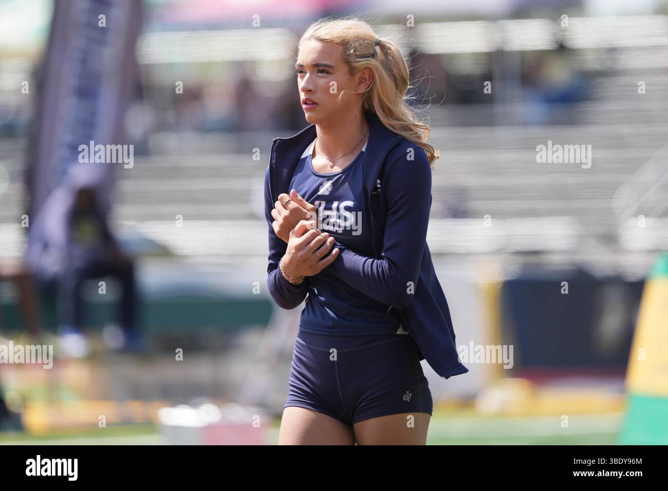 Transgender athlete AB Hernandez of Jurupa Valley watches during the ...