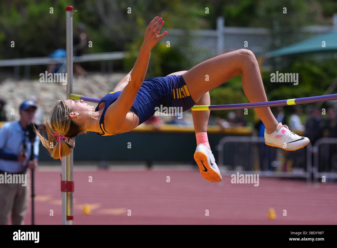 Reese Hogan of Crean Lutheran ties for fourth in the girls high jump at ...