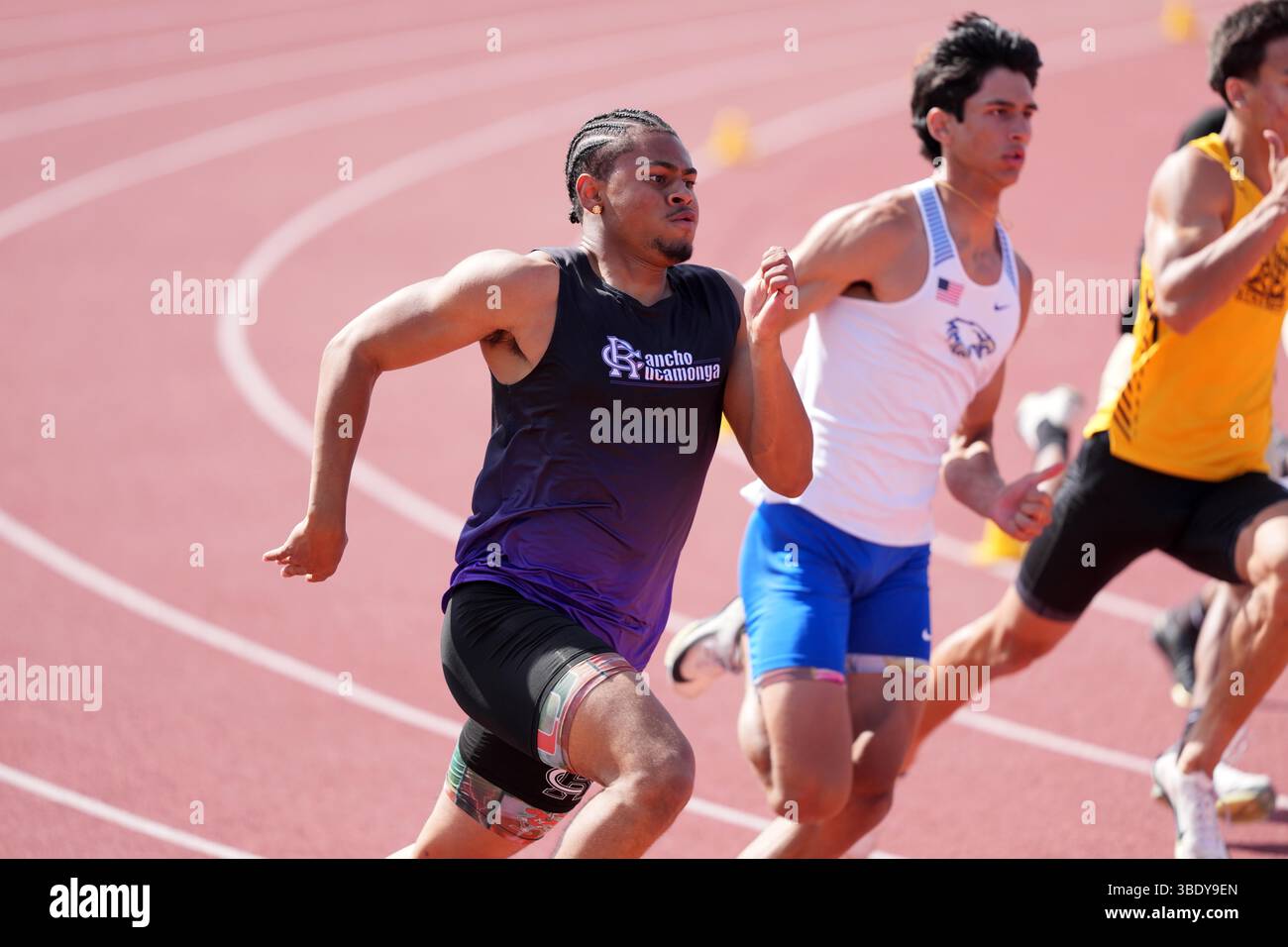 Rodney Sermons of Rancho Cucamonga wins the 200m in 20.97 during the ...