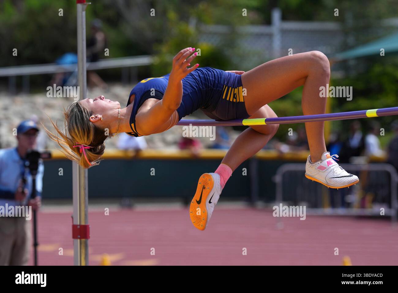 Reese Hogan of Crean Lutheran ties for fourth in the girls high jump at ...