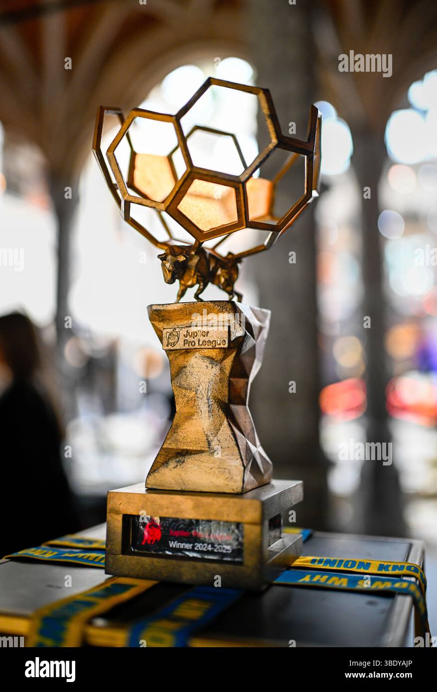 Antwerp, Belgium. 26th May, 2025. Pro League trophy pictured during the ...