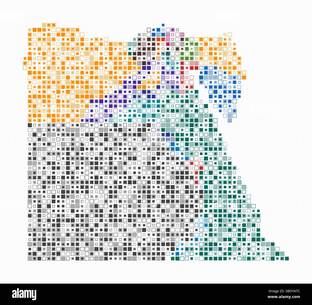 Nile mosaic Stock Vector Images - Alamy