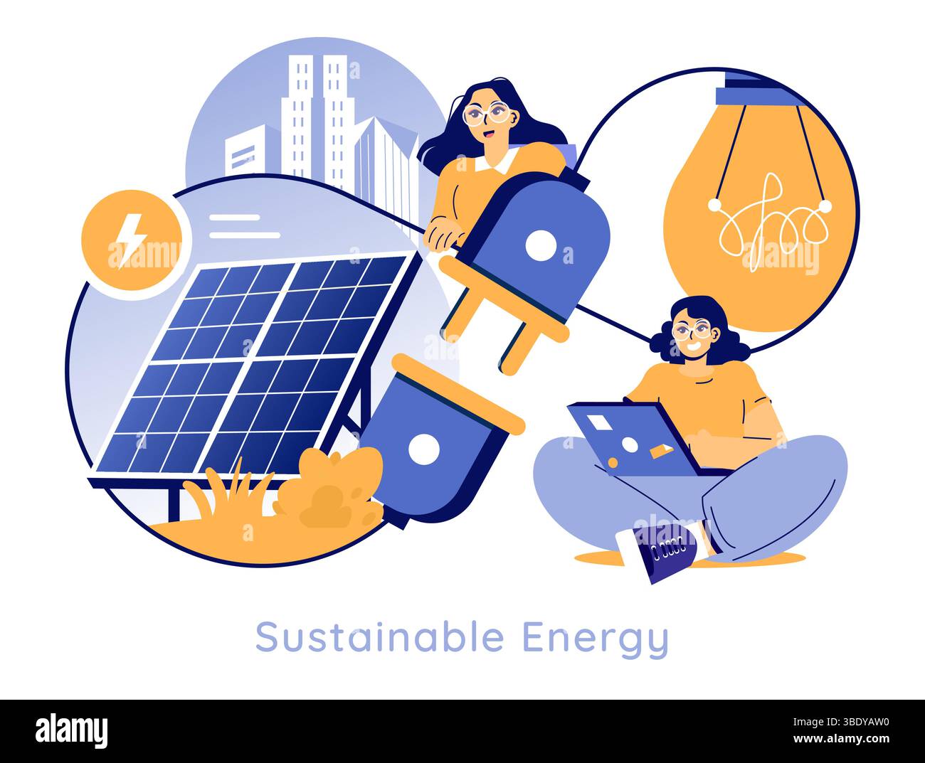 Solar power concept showcasing sustainable energy. Illustrates ...