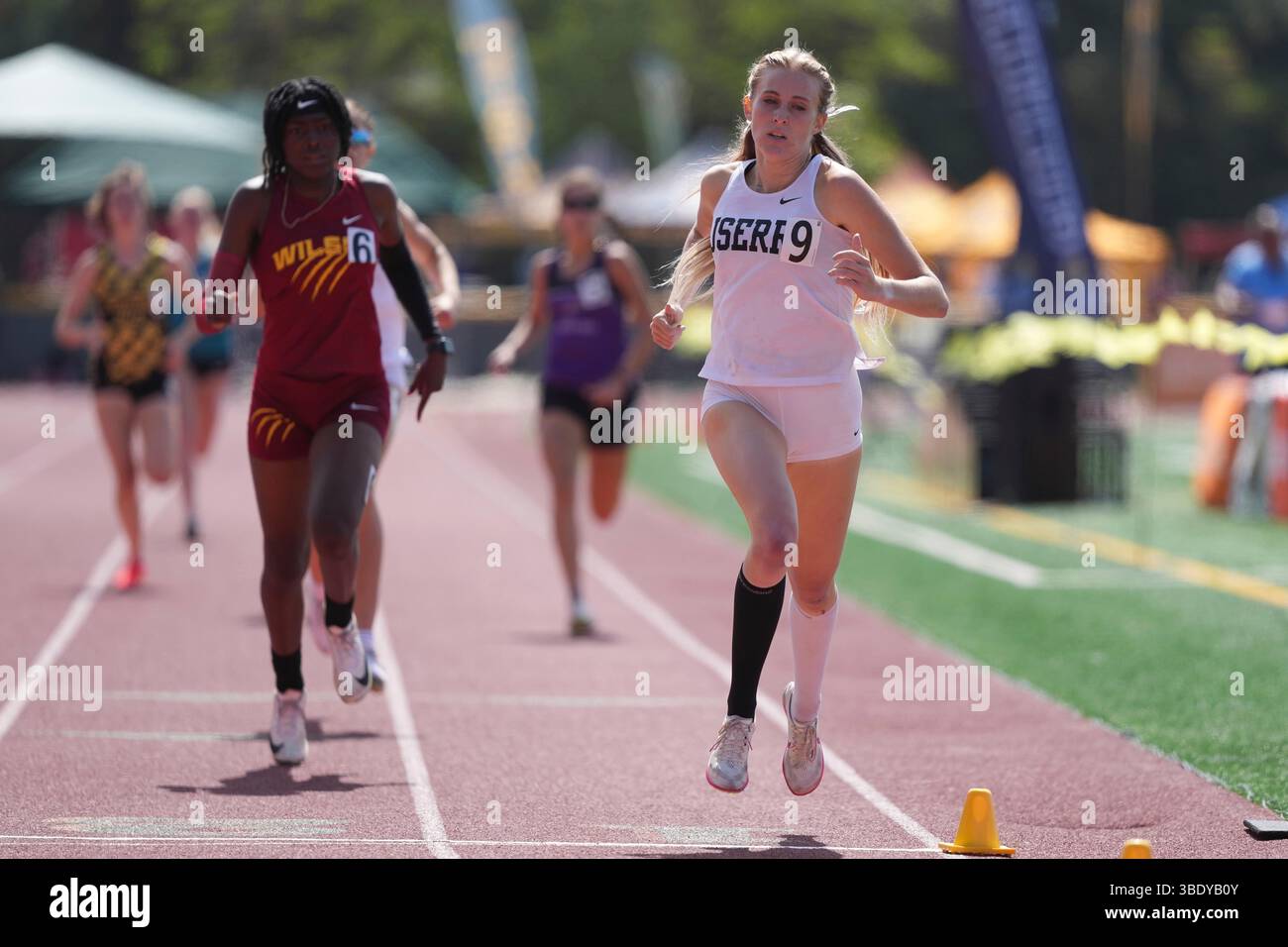 Anne Elise Packard of JSerra wins the girls 800m in 2:09.55 during the CIF Southern Section ...