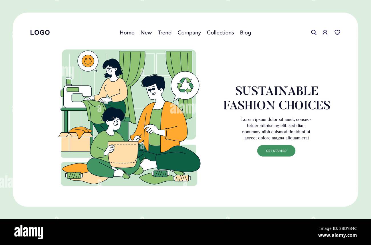 Sustainability at home through family activities. Engaging in sewing ...