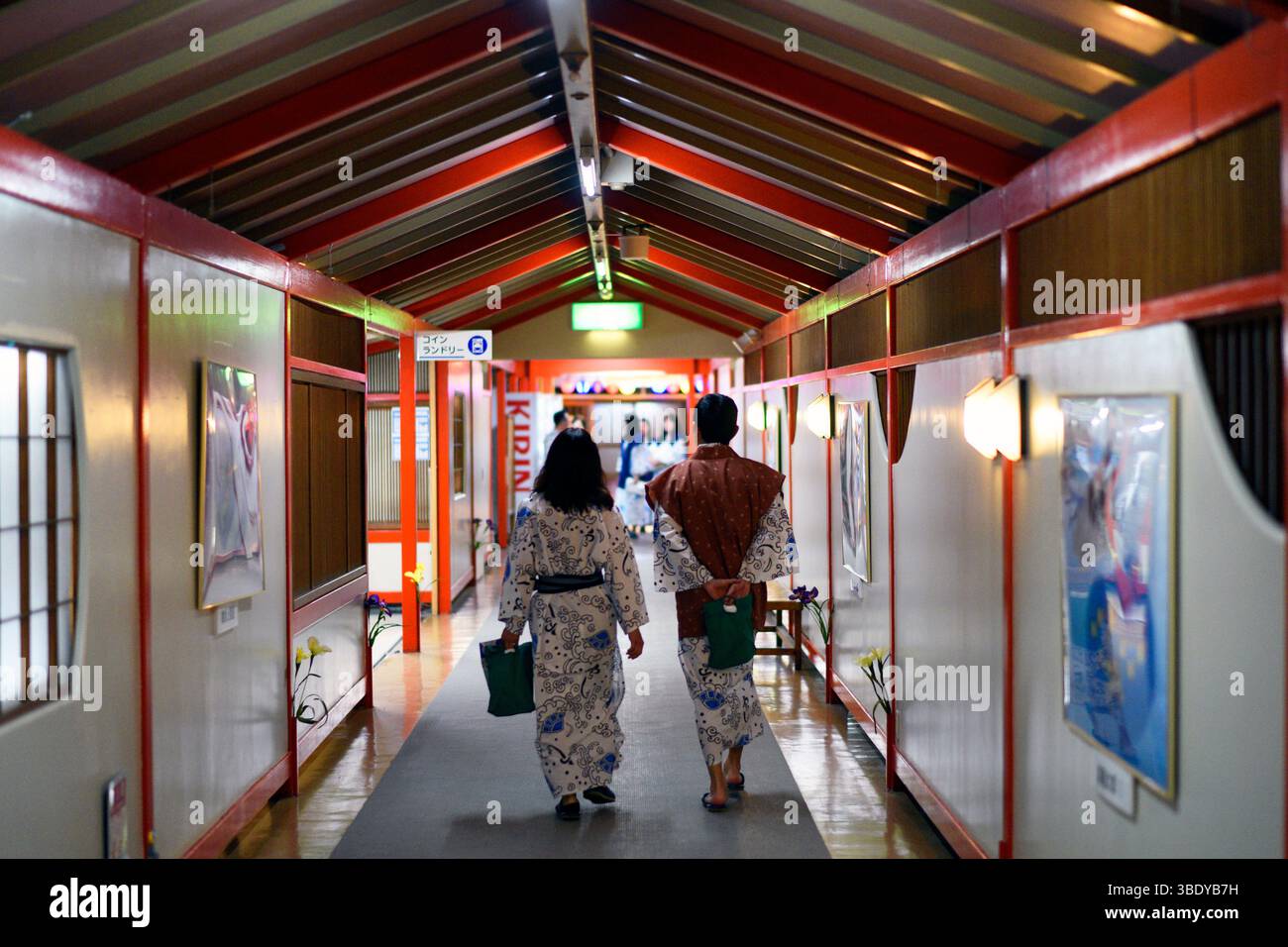 People wearing yukata at a traditional hotel,Urashima Resort and Spa ...