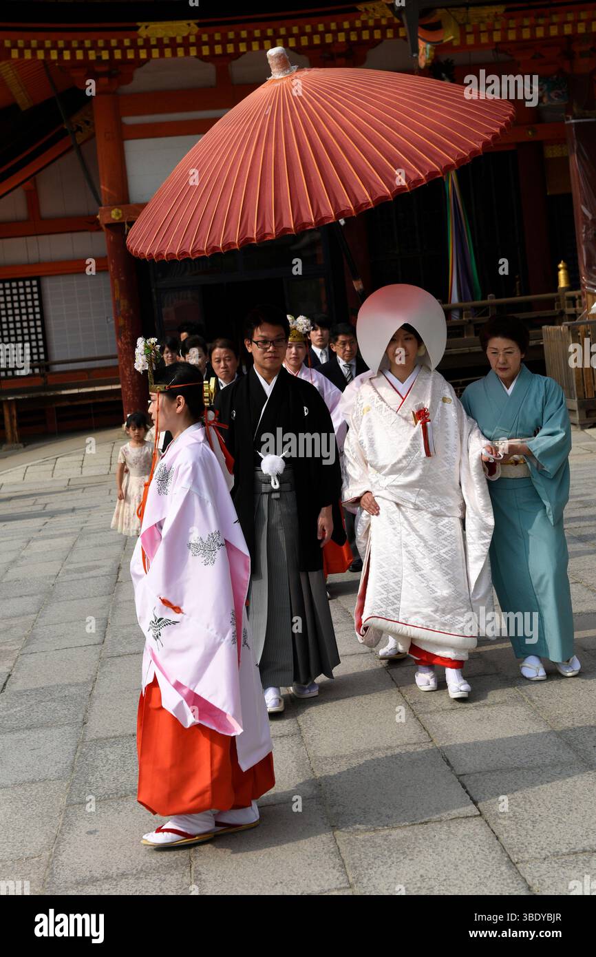 Traditional Japanese Shinto wedding ceremony,Kyoto,Asia Stock Photo - Alamy