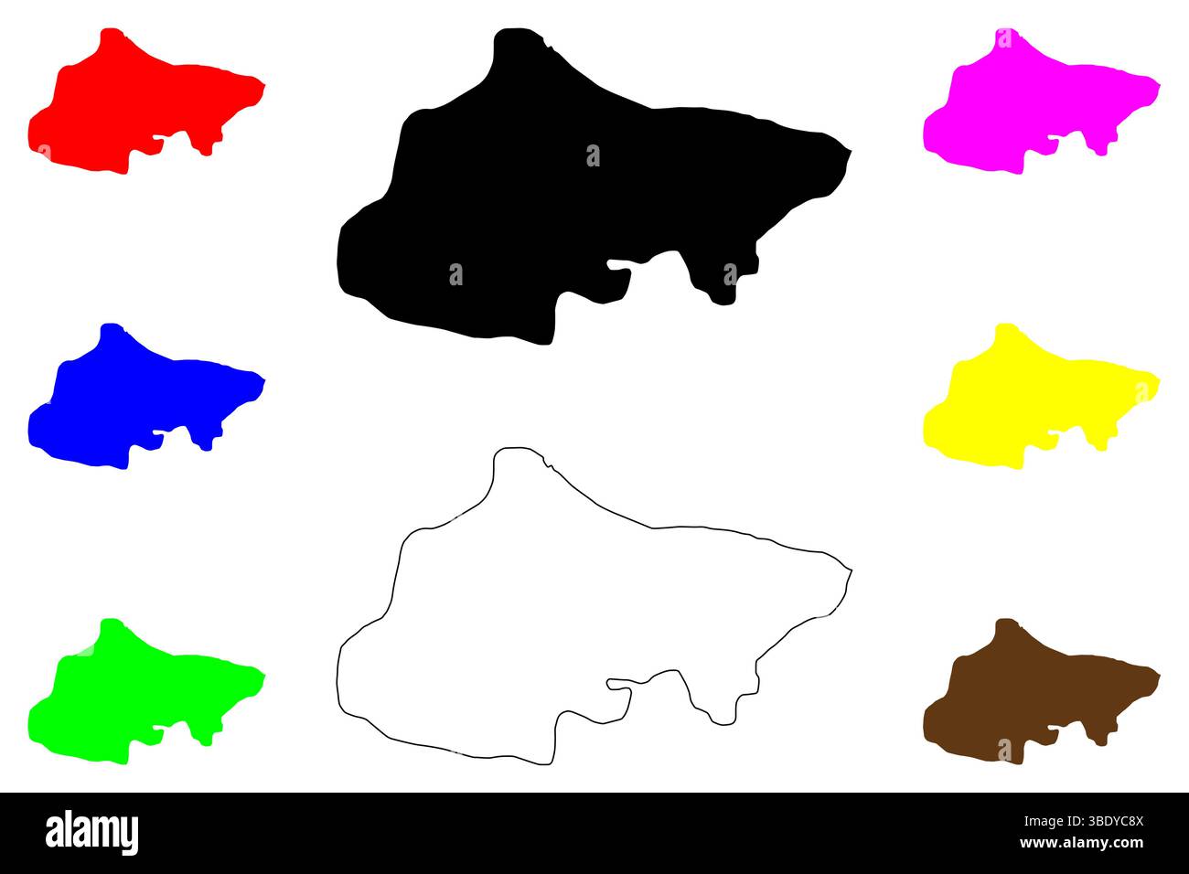 Dumai city (Republic of Indonesia, Region Sumatra) map vector ...