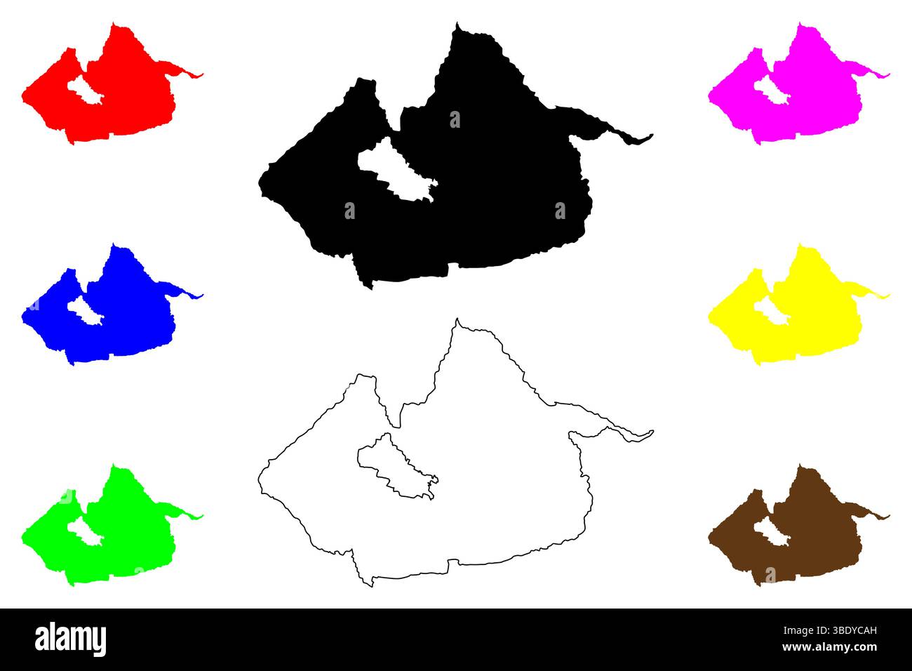Kediri Regency (Republic of Indonesia, Region Java) map vector ...