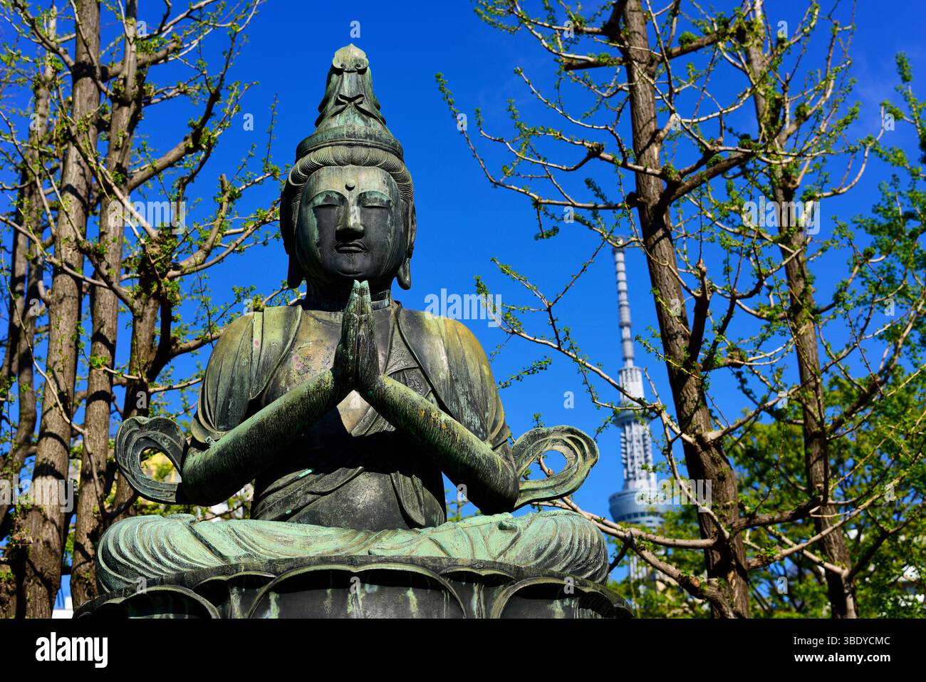A large Buddha statue in the Sensoji temple complex in Asakusa,Japan ...