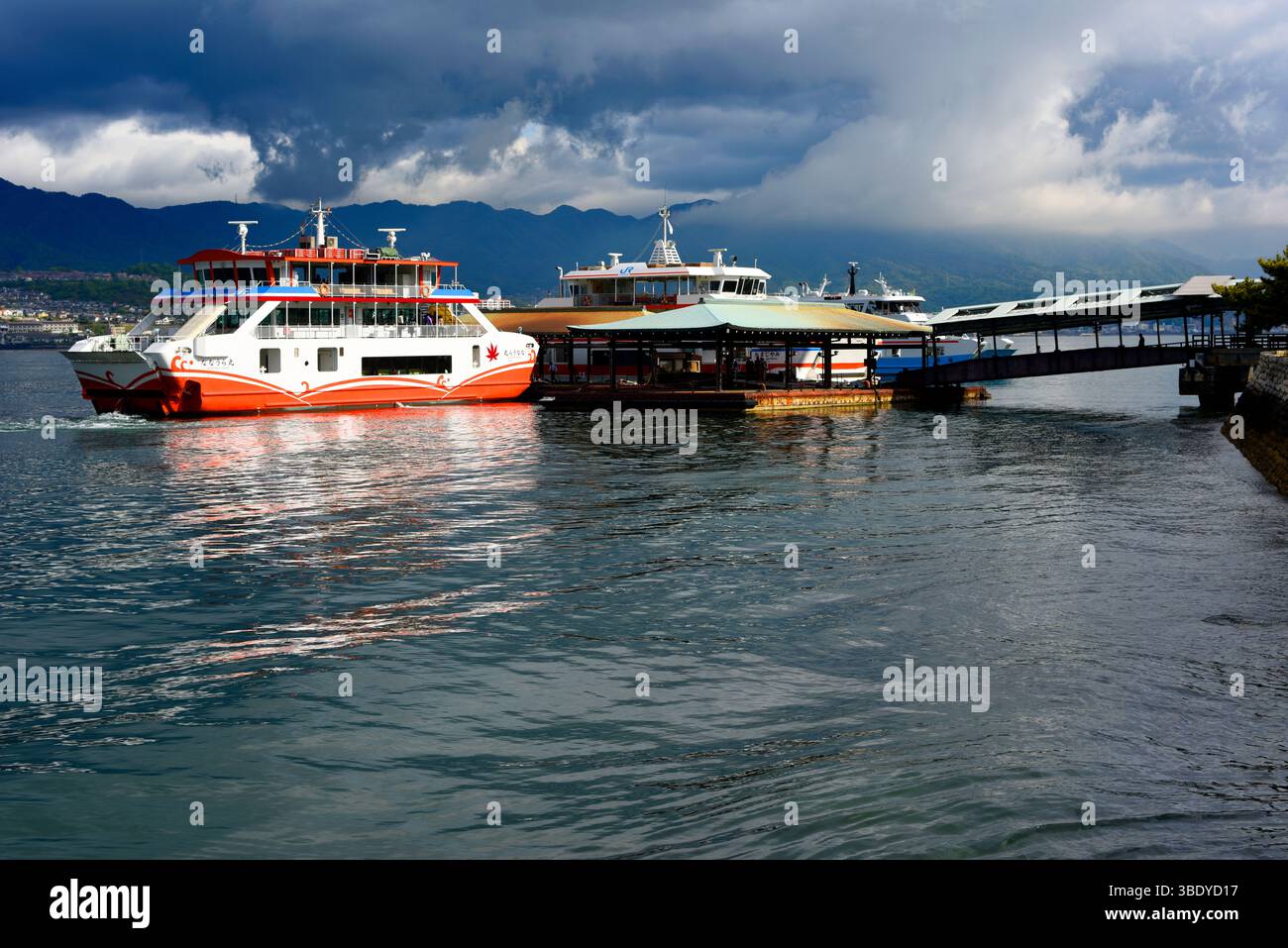The ferry boat to Miyajima island,Japan,Asia Stock Photo - Alamy