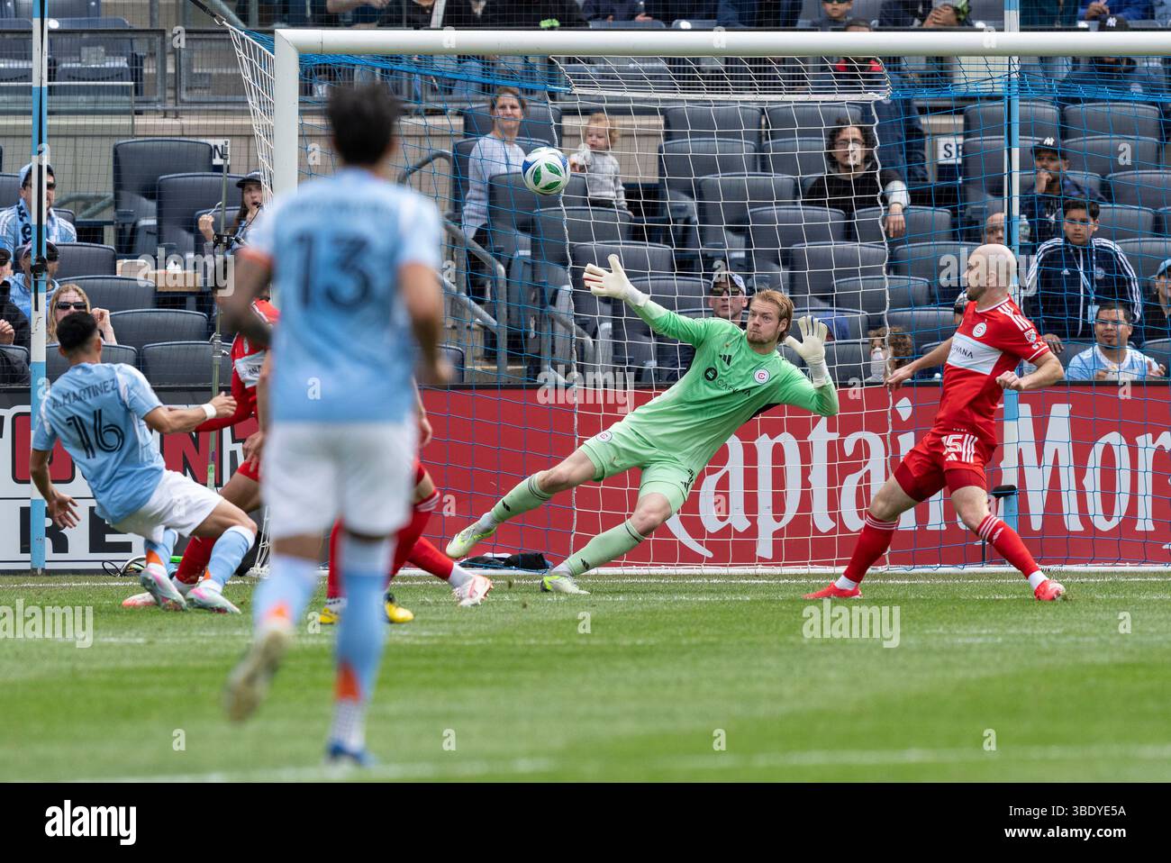 New York, New York, USA. 25th May, 2025. Goalkeeper Chris Brady (1) of ...