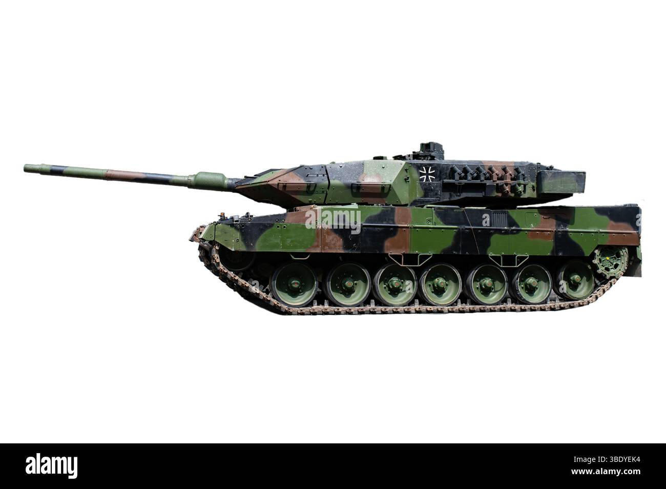 Tank Leopard 2 isolated white background. Vilnius, Lithuania. German ...
