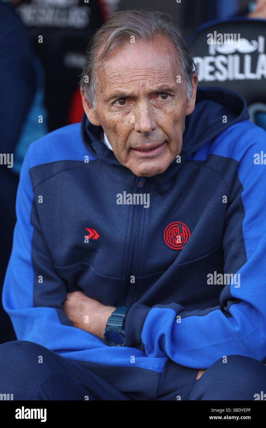 San Lorenzo s head coach Miguel Angel Russo gestures before the ...