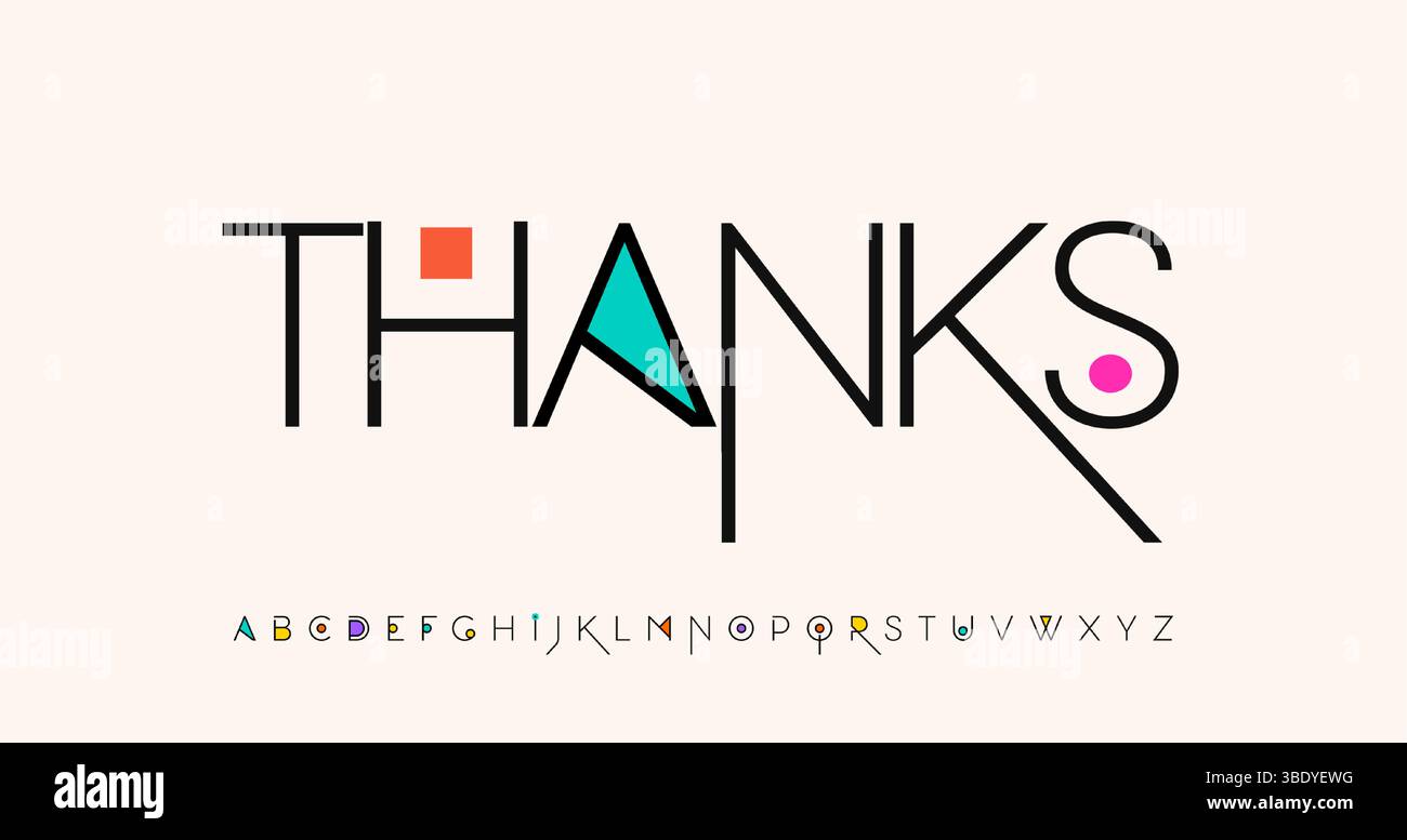 Thanks text with modern geometric style for subscribers and followers ...