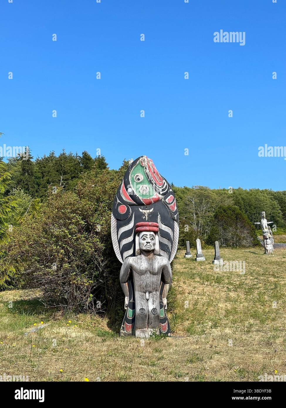 Namgis First Nation Totem poles, Namgis Burial Grounds, the Village of ...