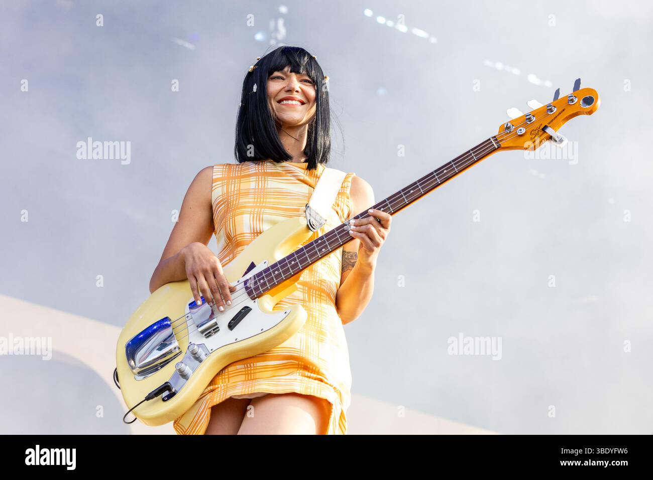 Laura Lee Ochoa of Khruangbin during the BottleRock Music Festival on May 25, 2025, in Napa ...
