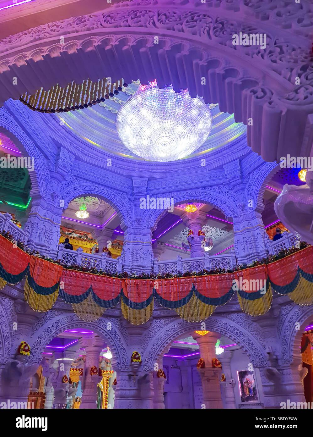 ancient white marble hindu temple unique architecture inside view image ...