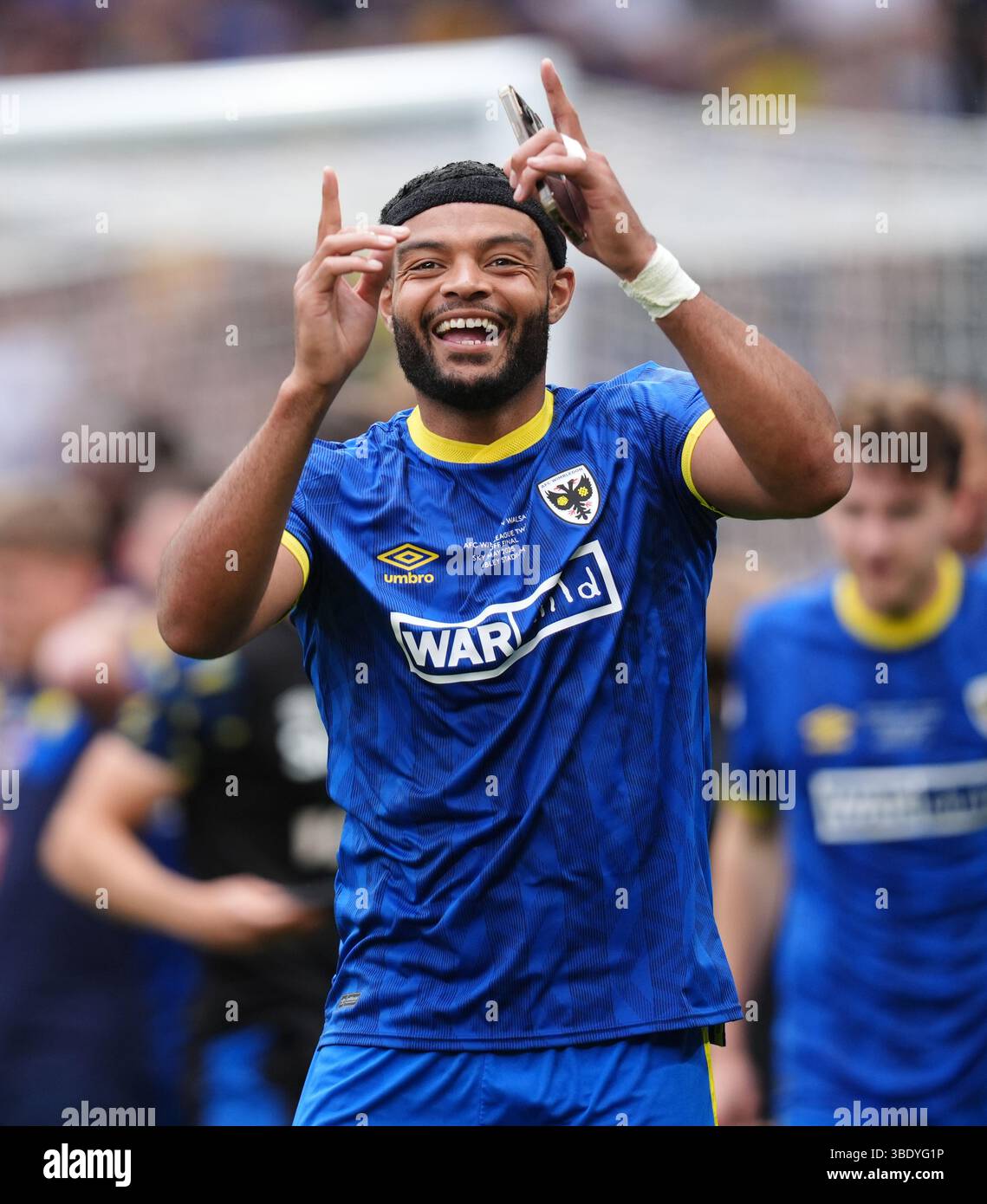 AFC Wimbledon's Ryan Johnson after the Sky Bet League Two play off ...