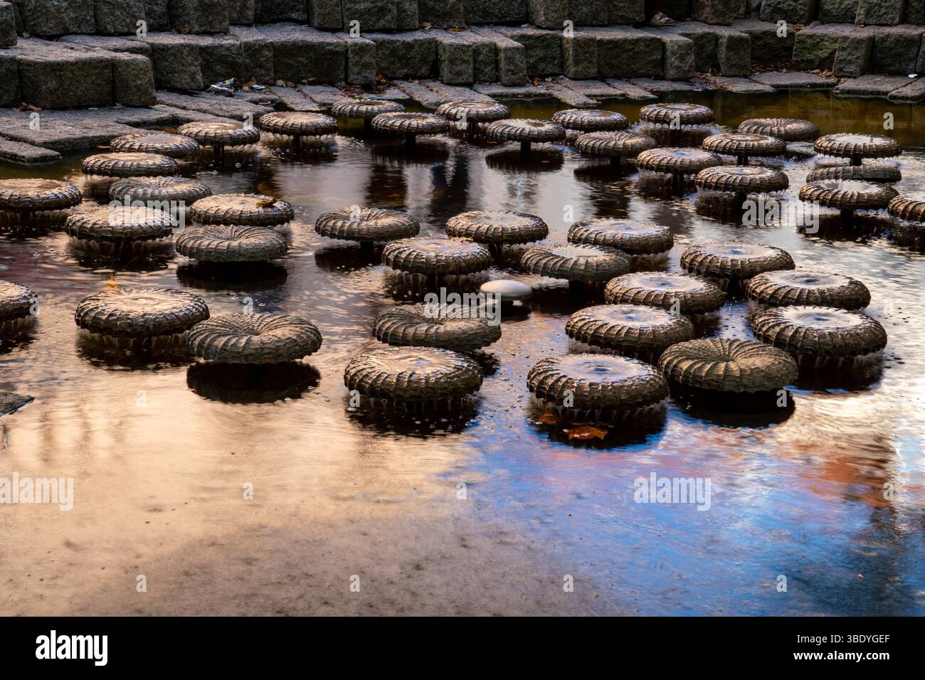 Detail Of The Water Bell Fountain In Front Of The Frauenkirche, Munich ...