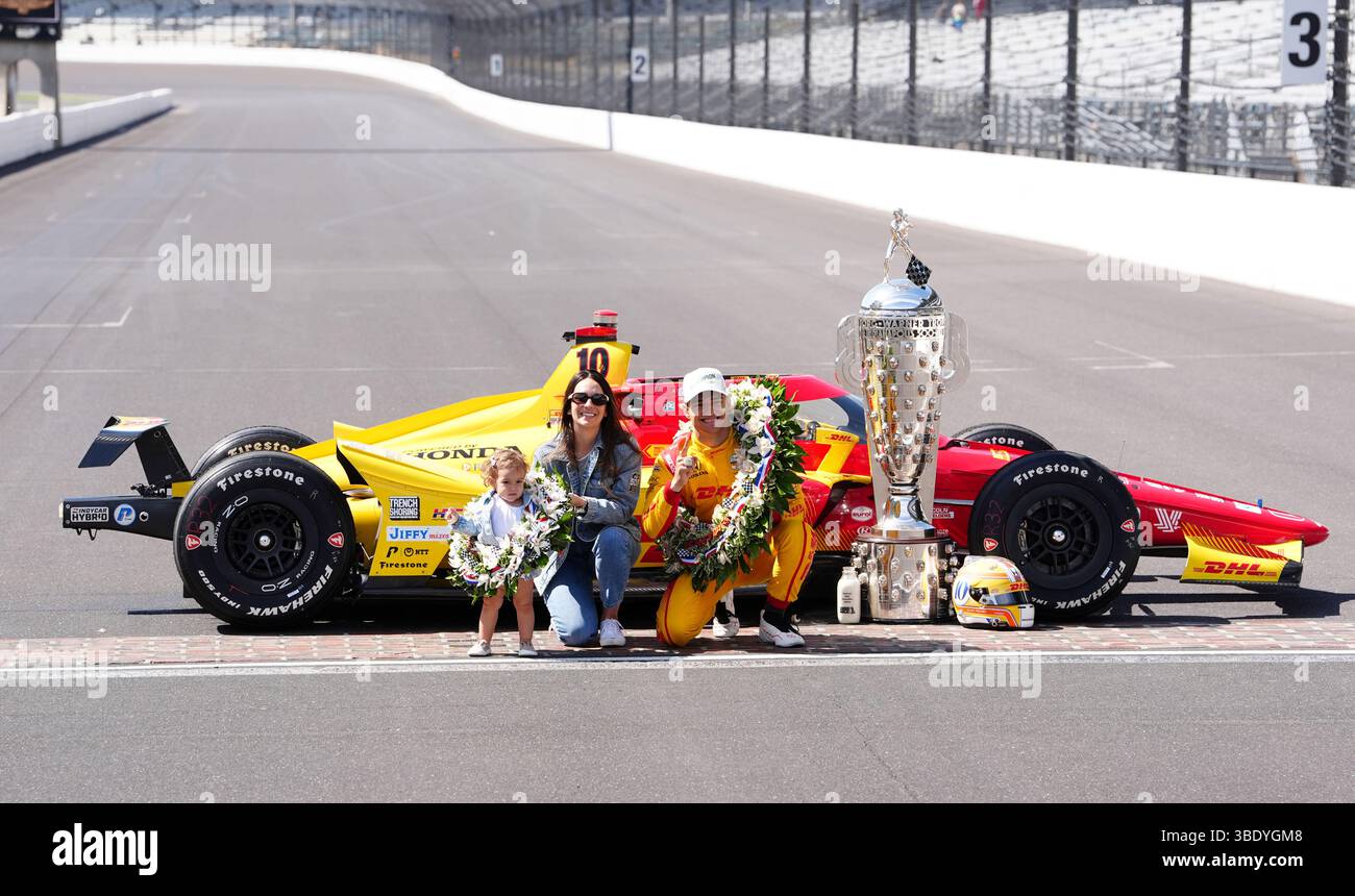 INDIANAPOLIS, IN - MAY 26: IndyCar driver Alex Palou (10) poses for ...