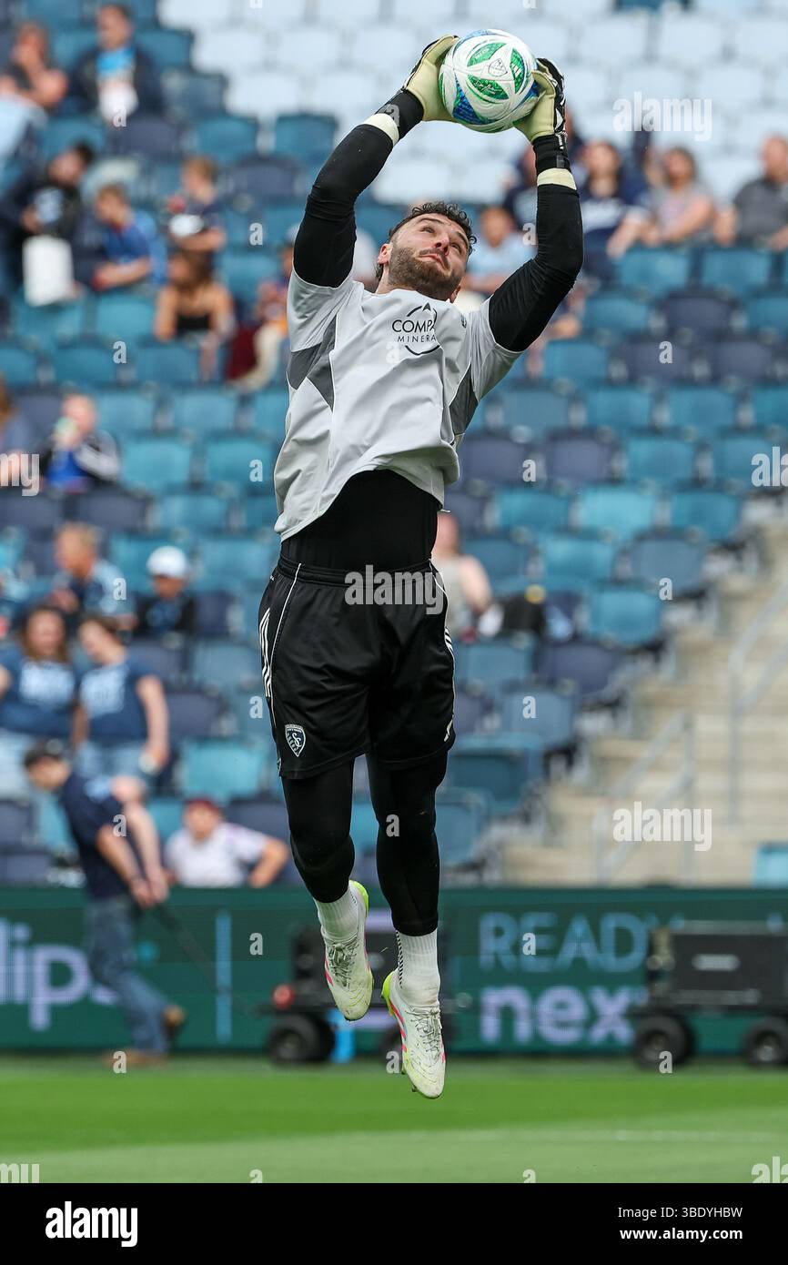 Kansas City, KS, USA. 24th May, 2025. Sporting Kansas City goalkeeper ...