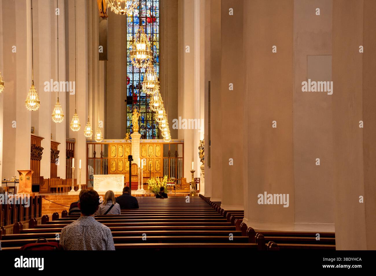 Inside The Late Gothic Frauenkirche, Munich's Landmark, With Its White ...