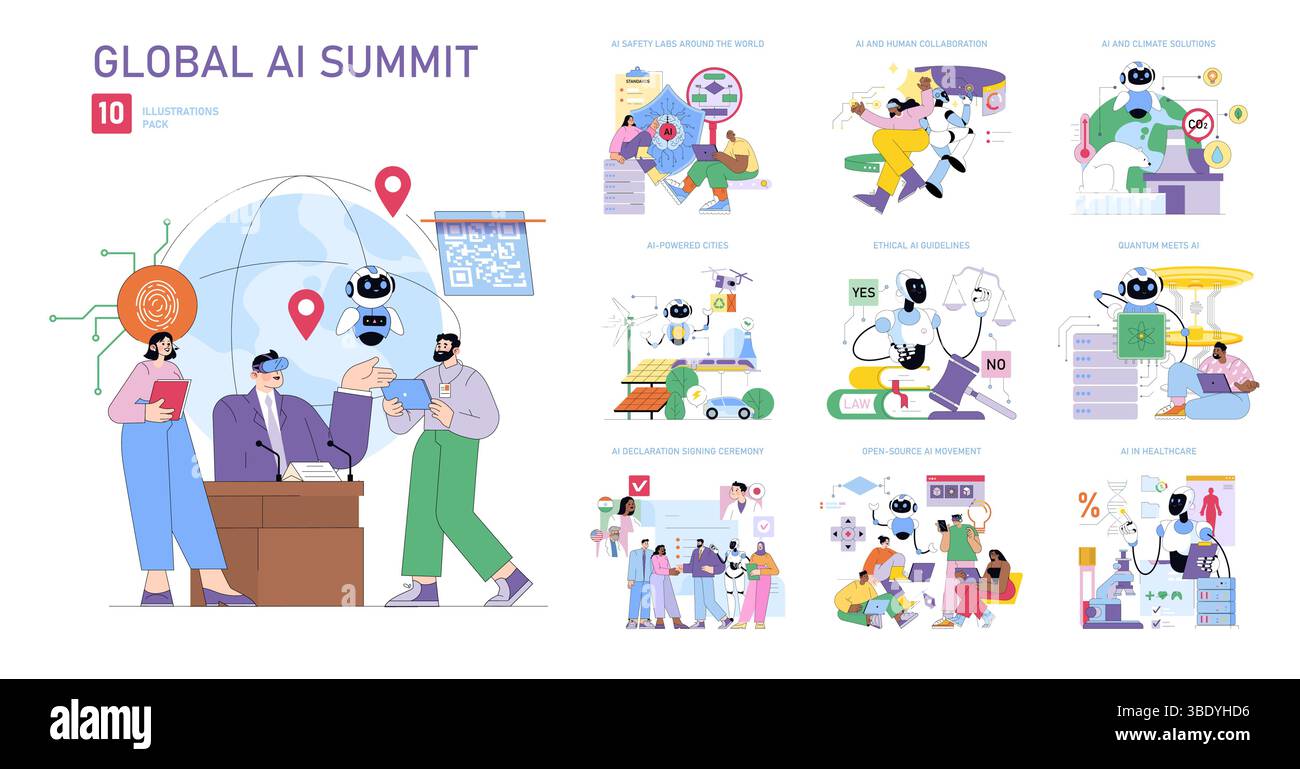 Global AI Summit, highlighting AI-human collaboration, ethical AI ...