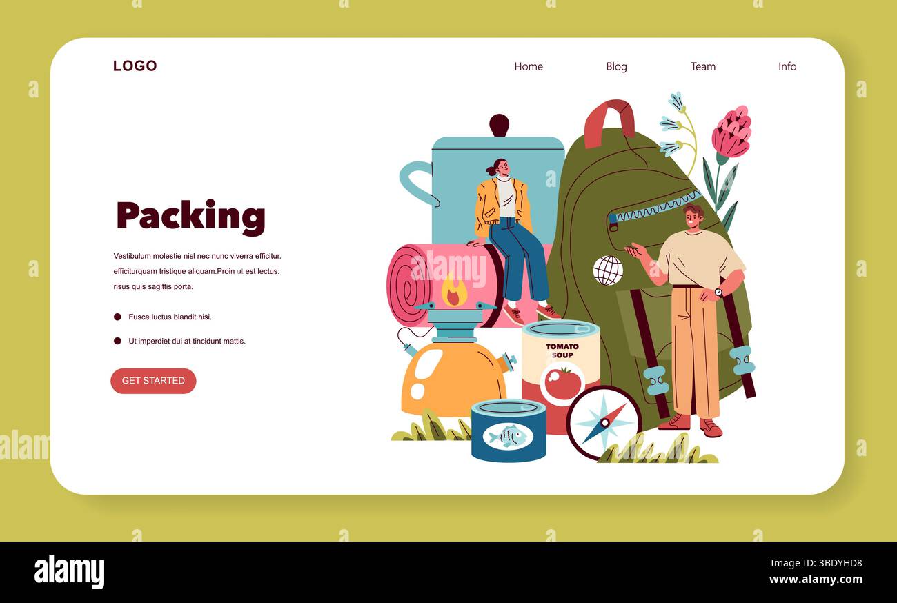 Camping packing essentials for an enjoyable outdoor adventure. A family ...