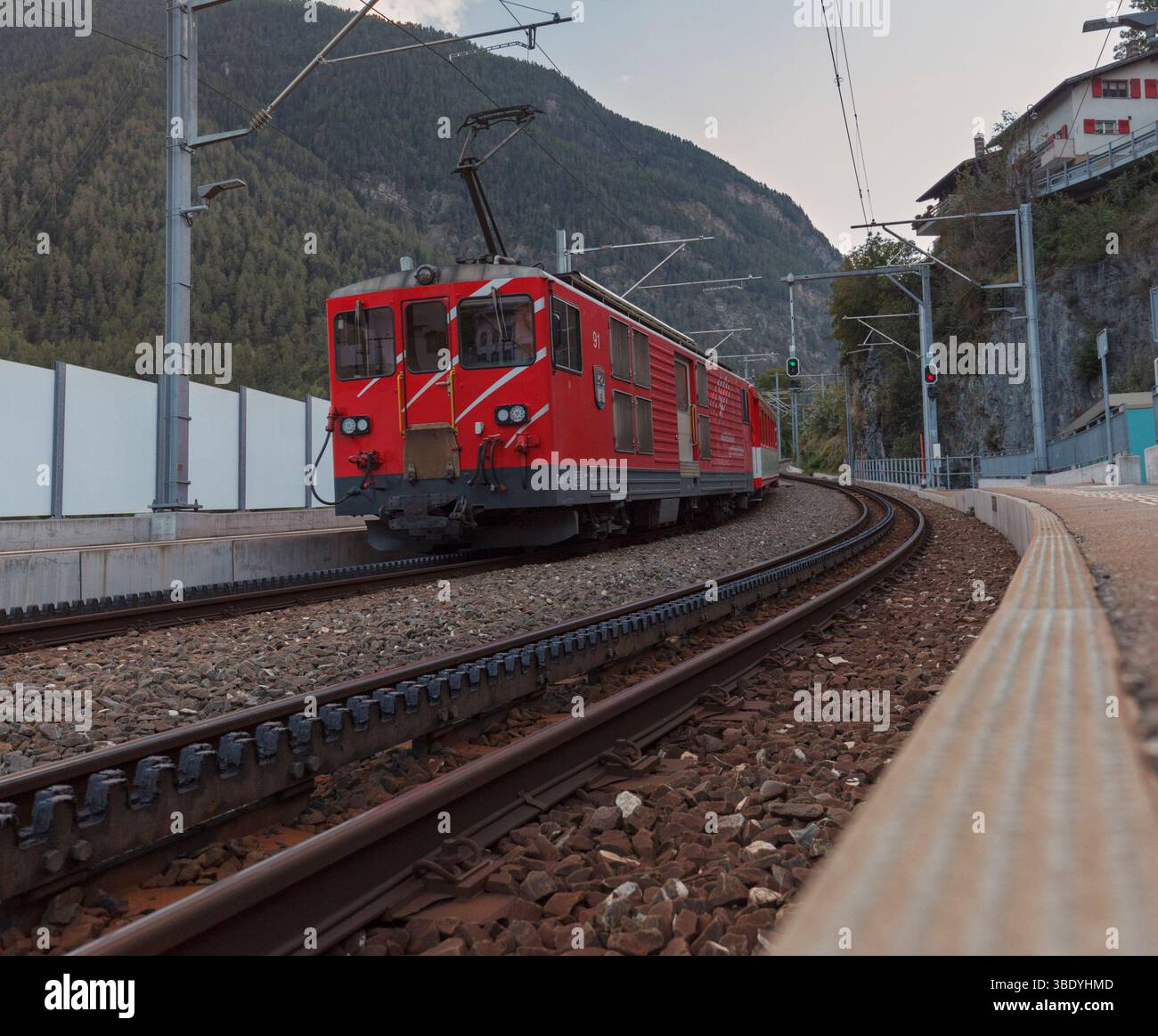 Matterhorn Gotthard Bahn Deh 4/4 meter gauge electric motor luggage van ...