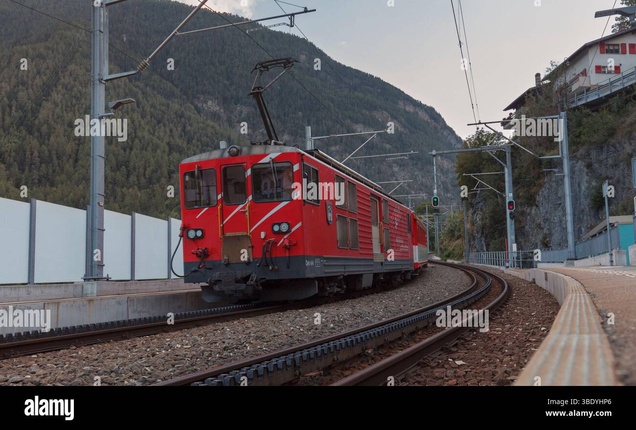 Matterhorn Gotthard Bahn Deh 4/4 meter gauge electric motor luggage van ...