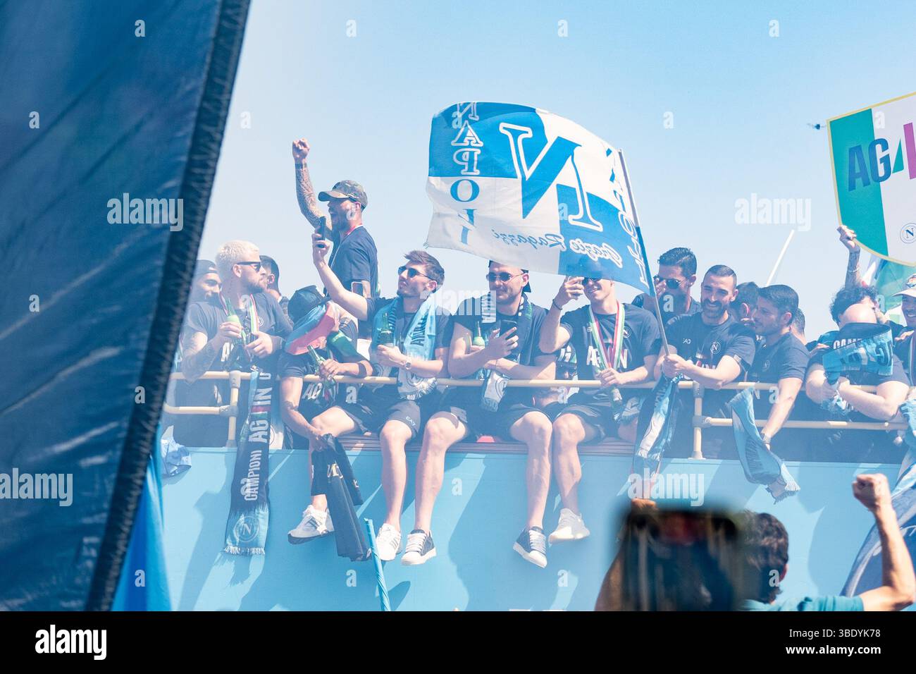 Naples, Italy. 26th May, 2025. SSC Napoli scudetto parade. The team on ...