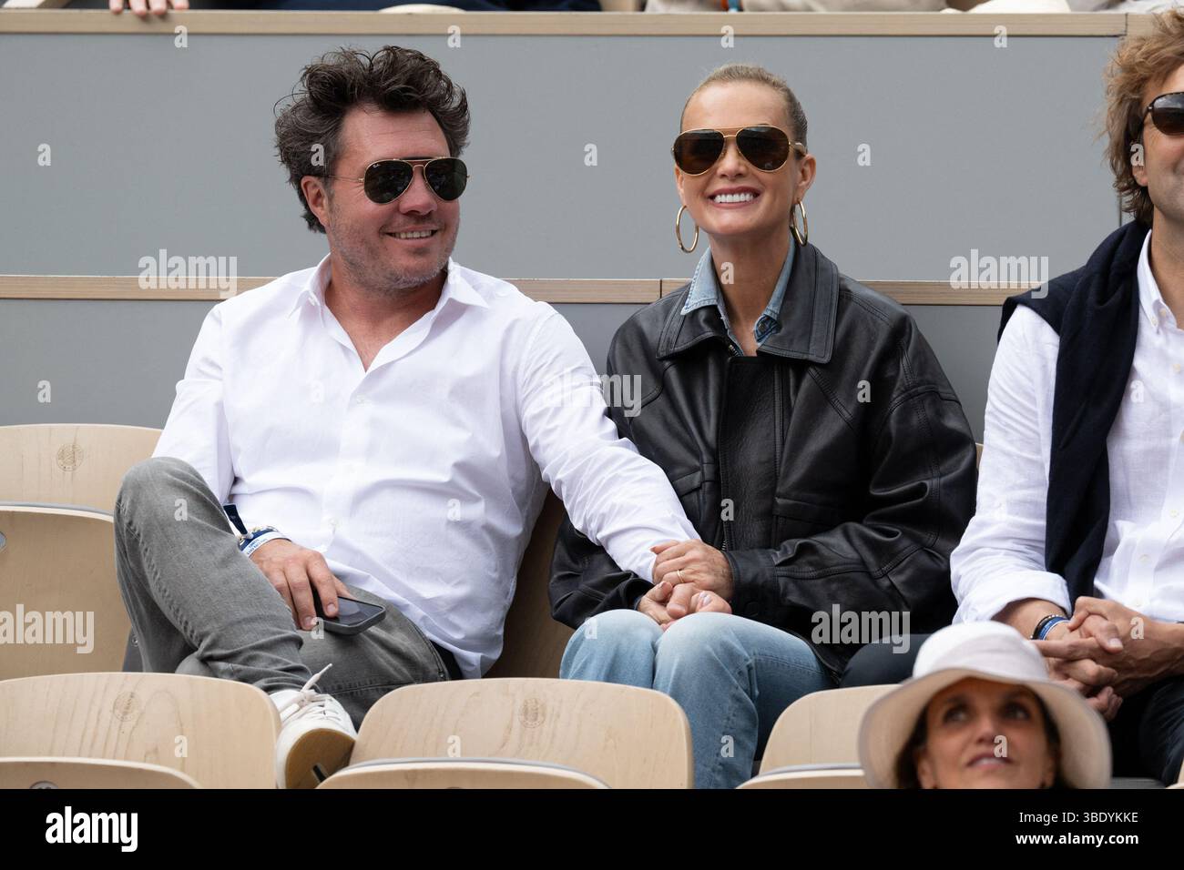 Laetitia Hallyday and Frederic Suant attend the 2025 French Open at ...