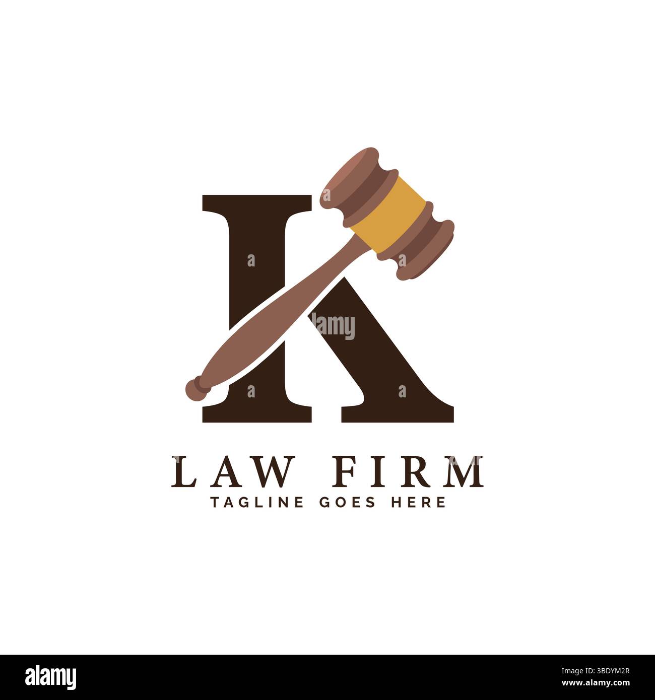 Letter K Law Firm Logo Concept with Judge Hammer. Alphabet K Judge Gavel Stock Vector Image ...