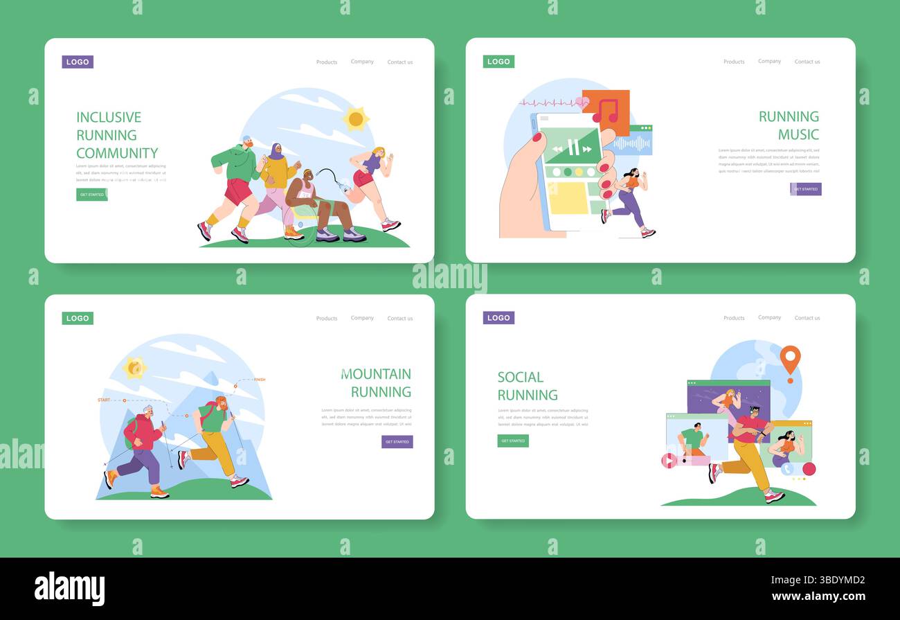 Women mountain running Stock Vector Images - Alamy